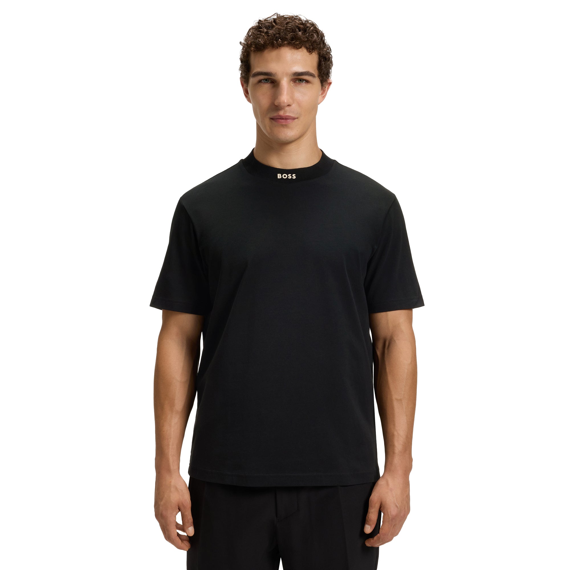 BOSS Collar Zone T-Shirt WI25 - Black 002 - 50551139-002 - Function18