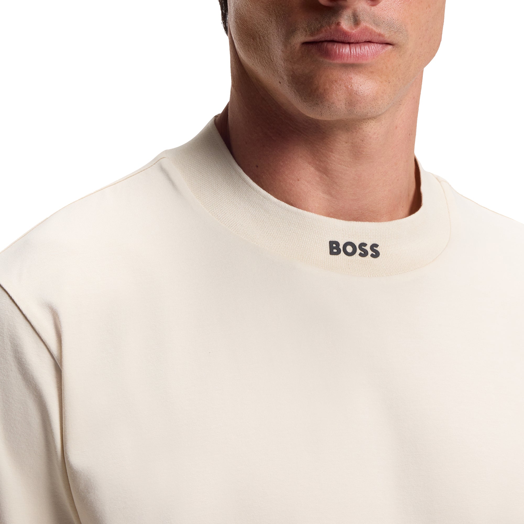 BOSS Collar Zone T-Shirt WI25 - Light Beige 131 - 50551139-131 - Function18