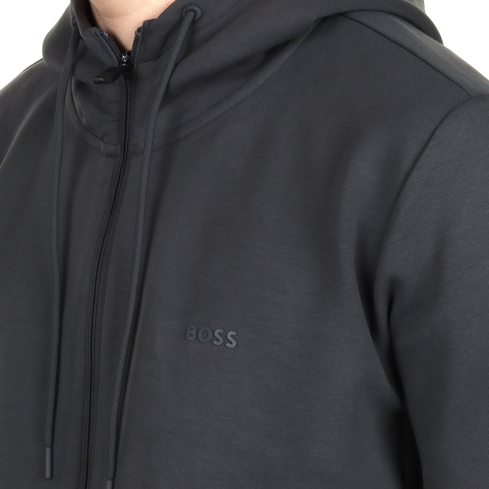 BOSS Saggy Hooded Jacket SP25 - Asphalt 027 - 50506161-027 - Function18 | Restrictedgs