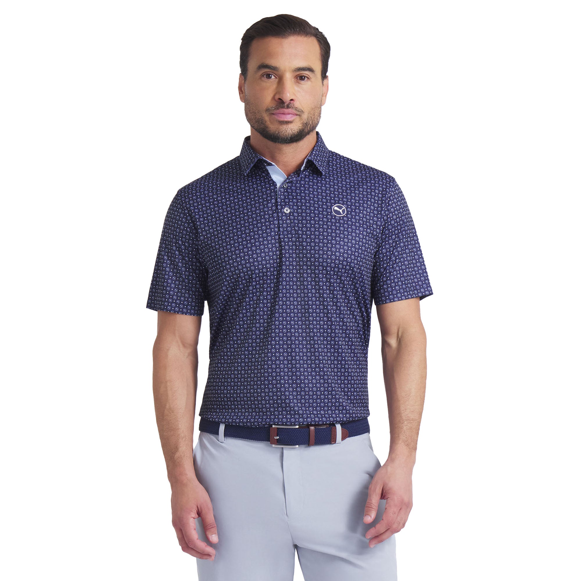 Puma Golf Pure 2.0 Circle Cat Polo Shirt - Deep Navy 02 - 632248 - Function18