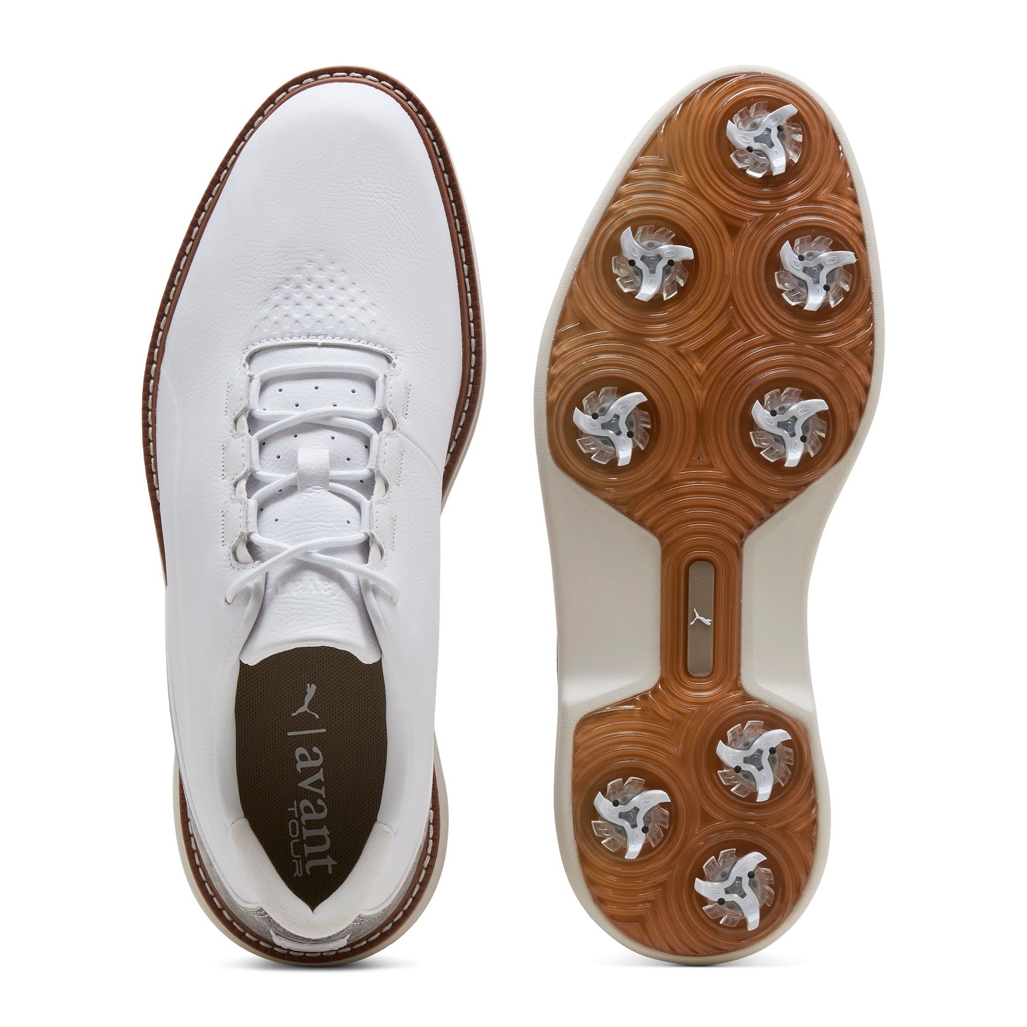 Puma Avant Golf Shoes - Puma White/Brown Mushroom - 312996-03 - Function18