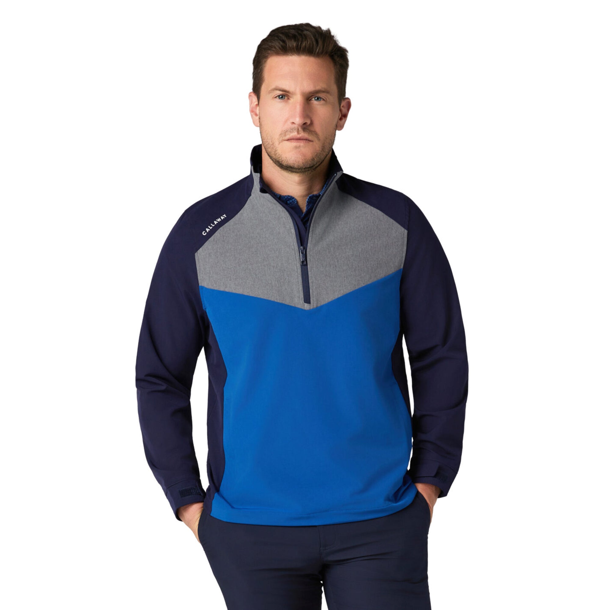 Callaway Golf 1/4 Zip Wind Jacket - Peacoat 410 - CGRFF0E2-410 - Function18