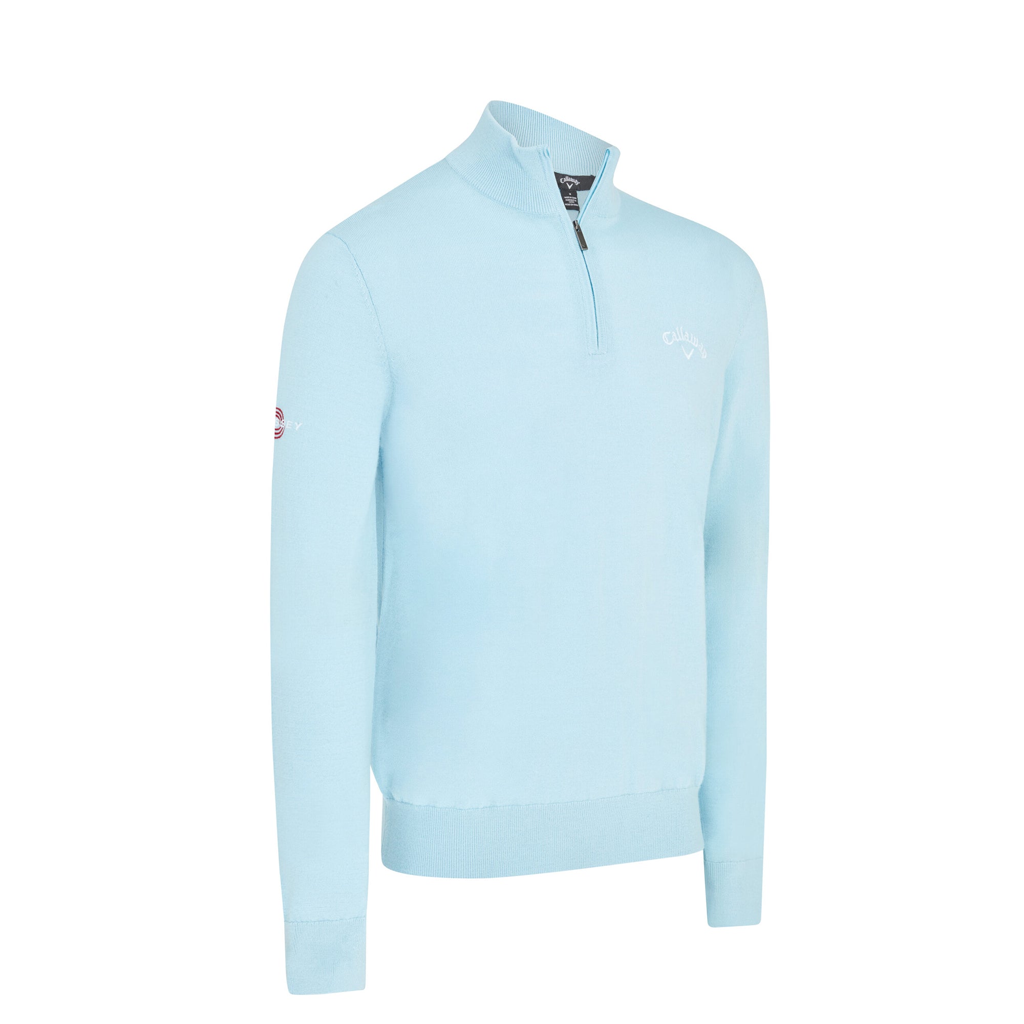 Callaway Golf Blended Merino 1/4 Zip Sweater - Arctic Paradise 464 ...