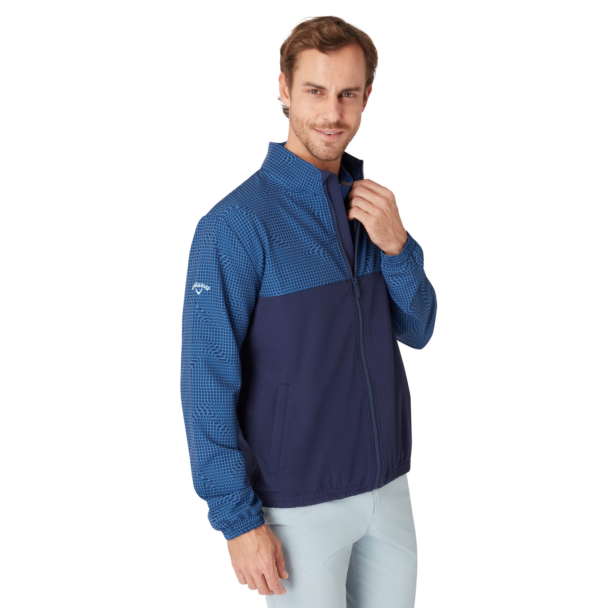 Callaway Golf Blocked Full Zip Wind Jacket - Peacoat 410 - CGJSF094-410 ...