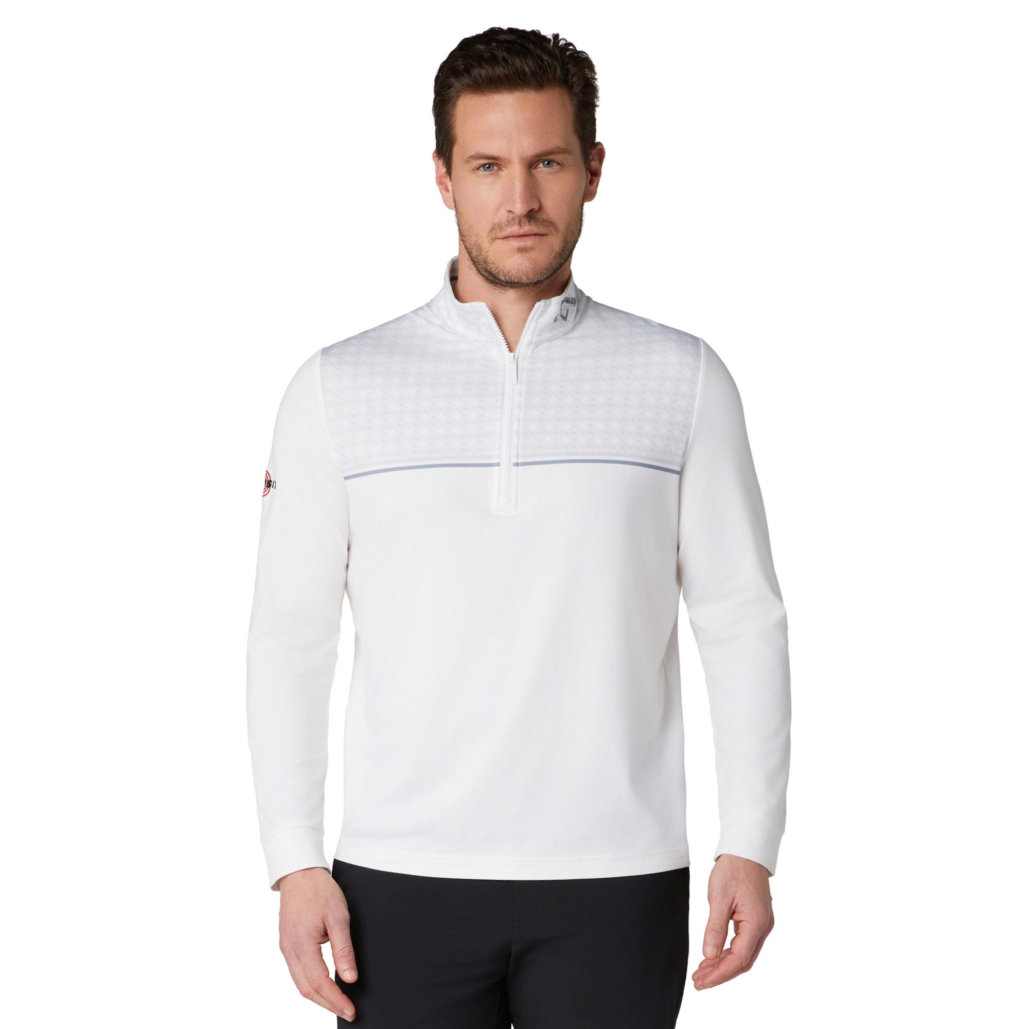 Callaway Golf Printed Block 1/4 Zip Pullover - White 100 - CGKSG0C7-100 ...
