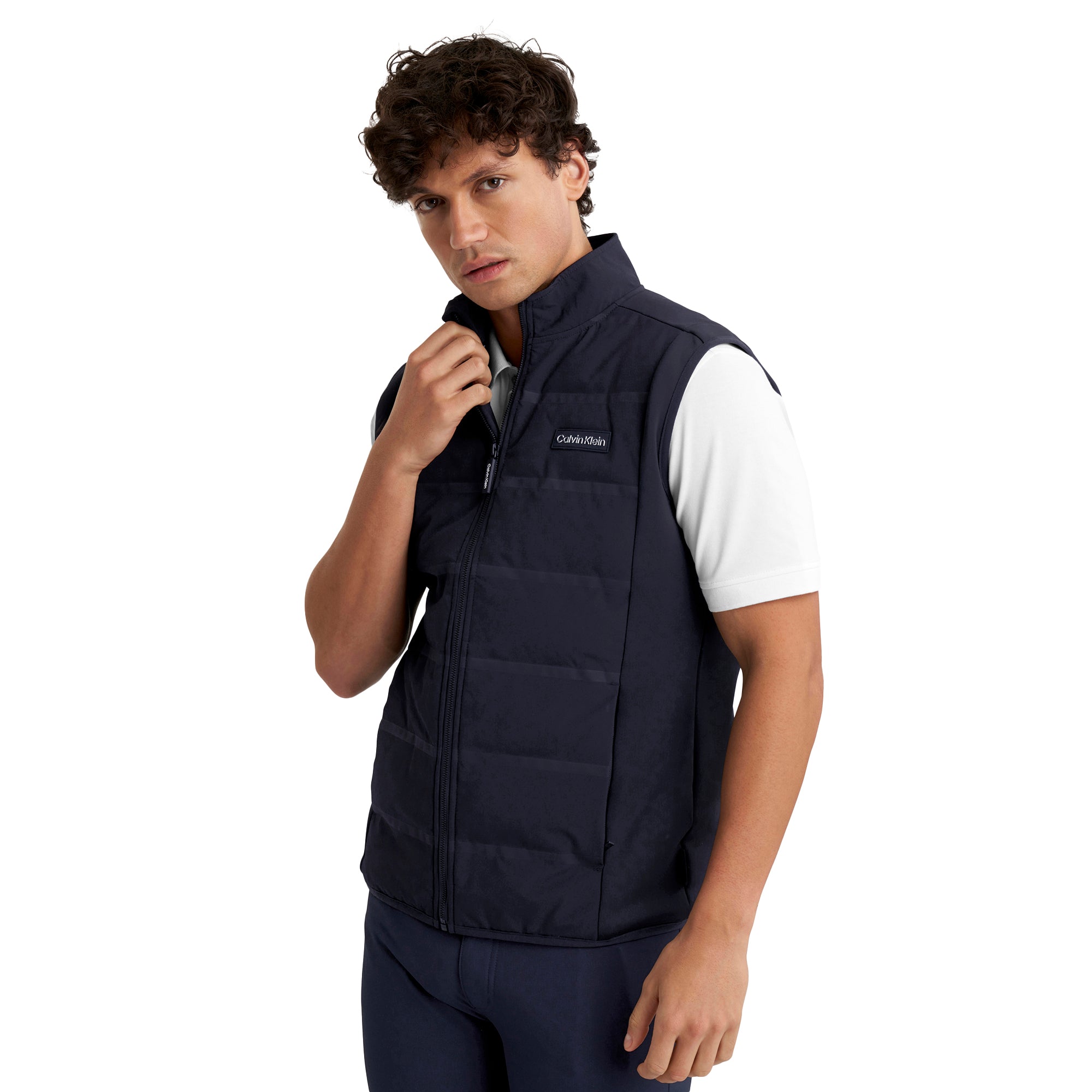Calvin Klein Golf Houston Hybrid Full Zip Gilet - Navy - CKMA25117-Navy ...