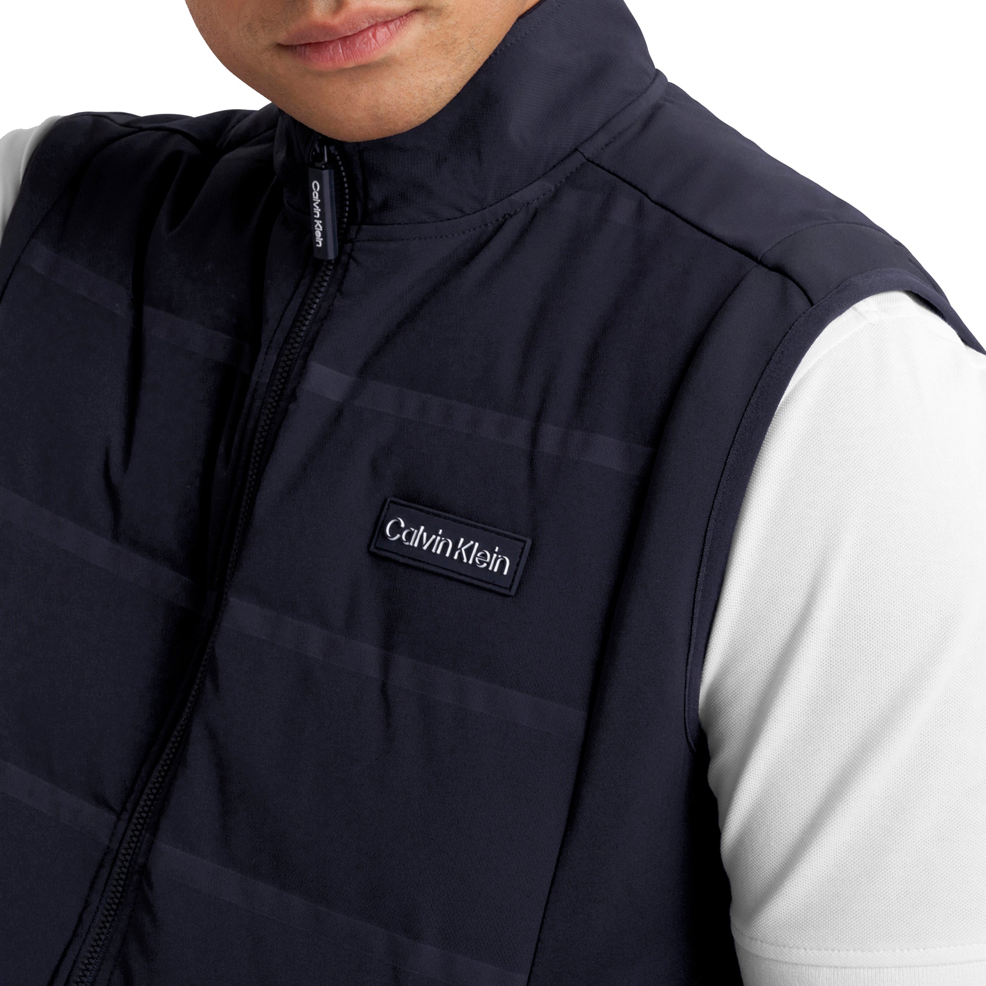 Calvin Klein Golf Houston Hybrid Full Zip Gilet - Navy - CKMA25117-Navy ...