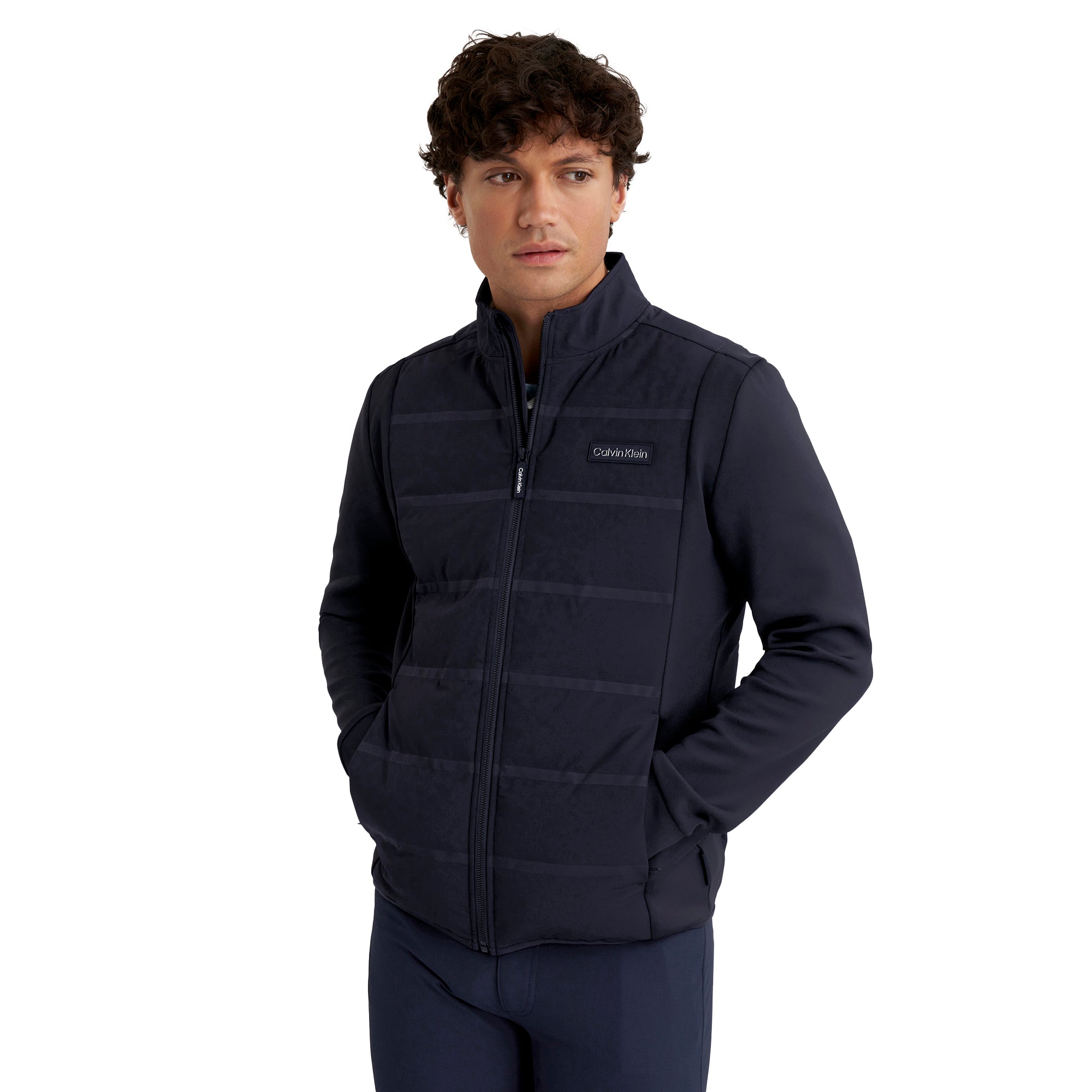 Calvin Klein Golf Houston Hybrid Full Zip Jacket - Navy - CKMA25118 ...