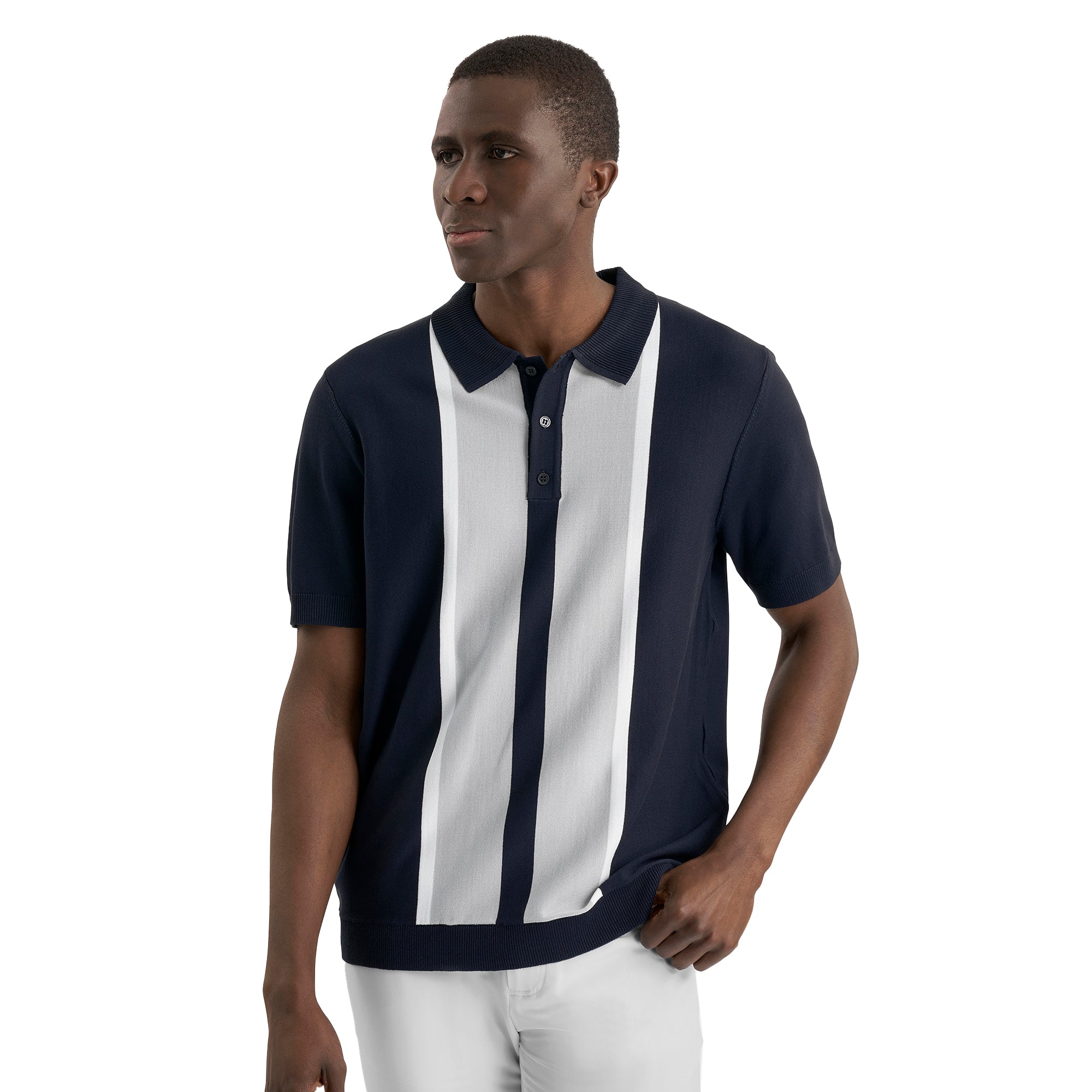 Calvin Klein Golf Monard Knitted Polo Shirt - Navy - CKMS26158-NVY ...