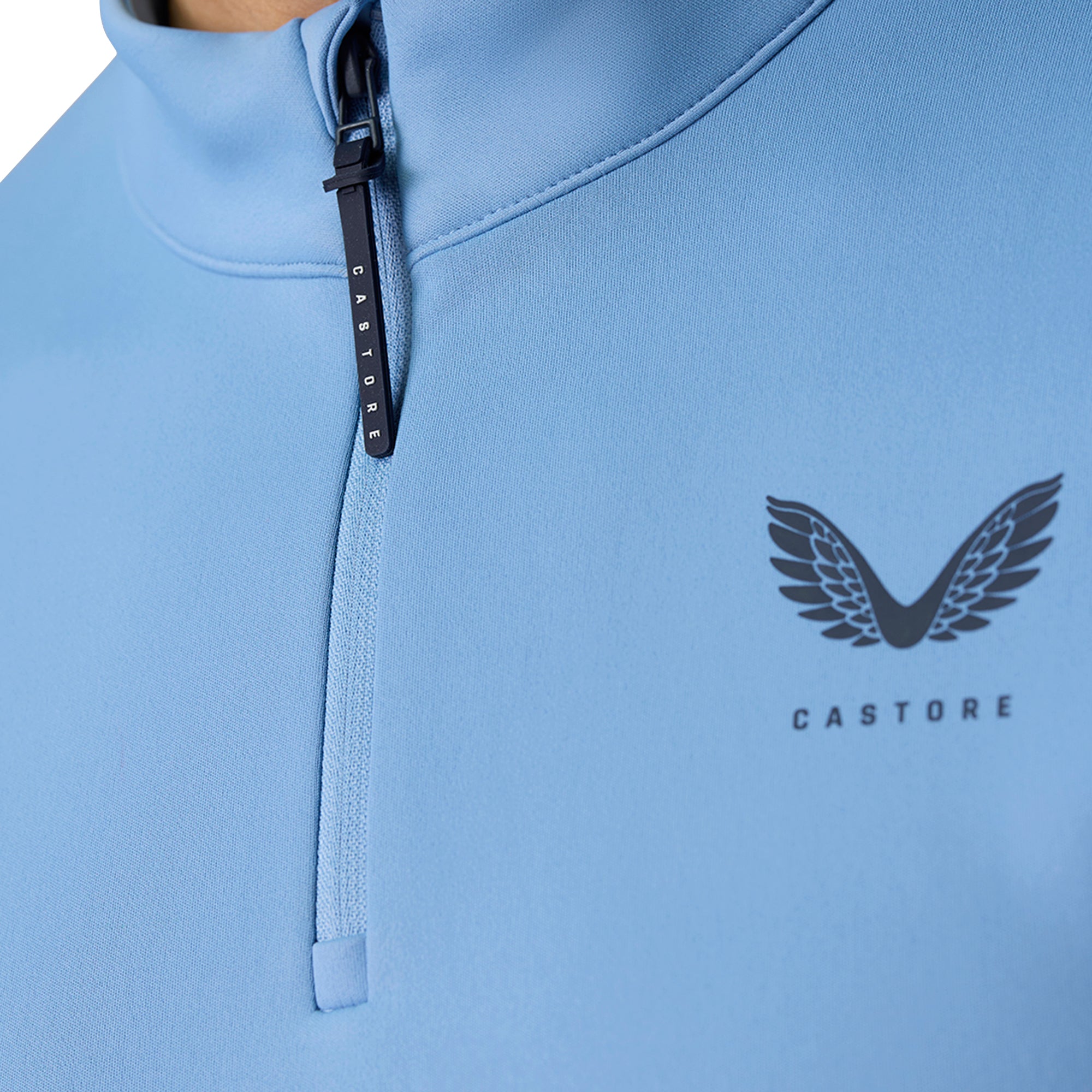 Castore Golf Classic 1/4 Zip Midlayer GMC40686 Sky Blue Navy 043 ...
