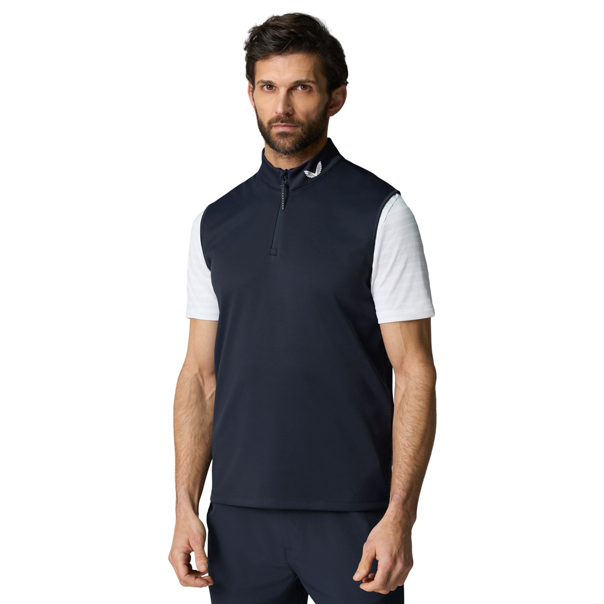 Castore Golf Club Classic 1/4 Gilet - Midnight Navy/White 021 ...