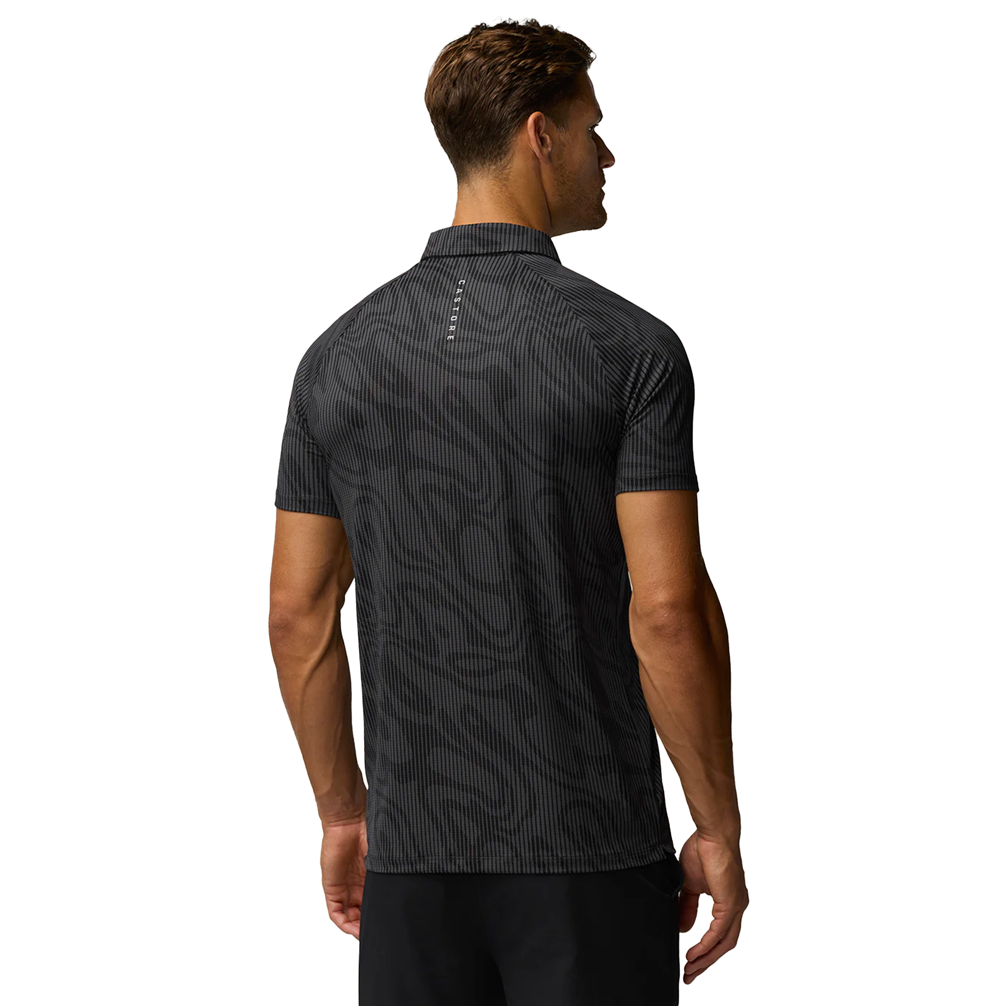 Castore Golf Club Glow Printed Polo Shirt - Gunmetal/Mid Grey 118 ...