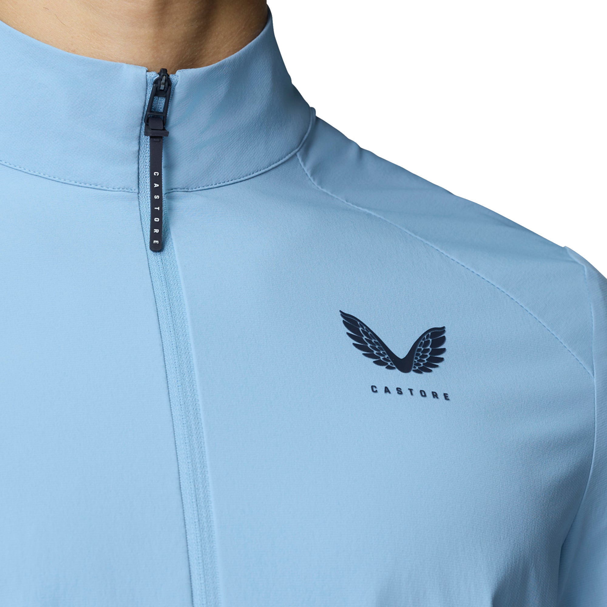 Castore Golf Flex Woven 1/2 Zip Midlayer - Sky Blue/Midnight Navy 033 ...