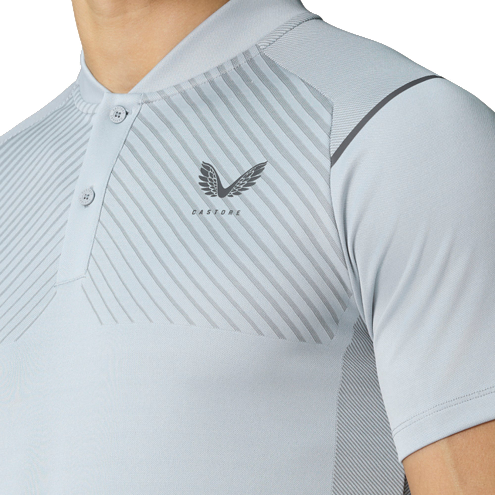 Castore Golf Pinnacle Polo Shirt - Mid Grey/Gunmetal 128 - GME30991-128 ...