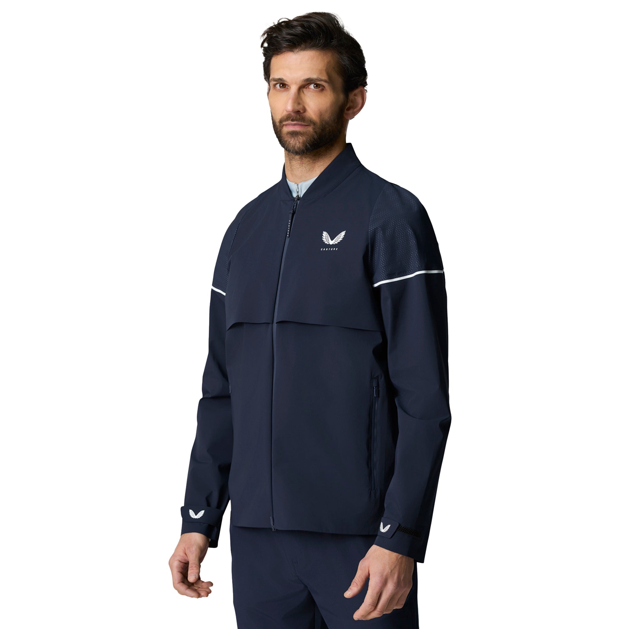 Castore Golf Pinnacle Woven Jacket - Midnight Navy/White 021 - GME50989 ...