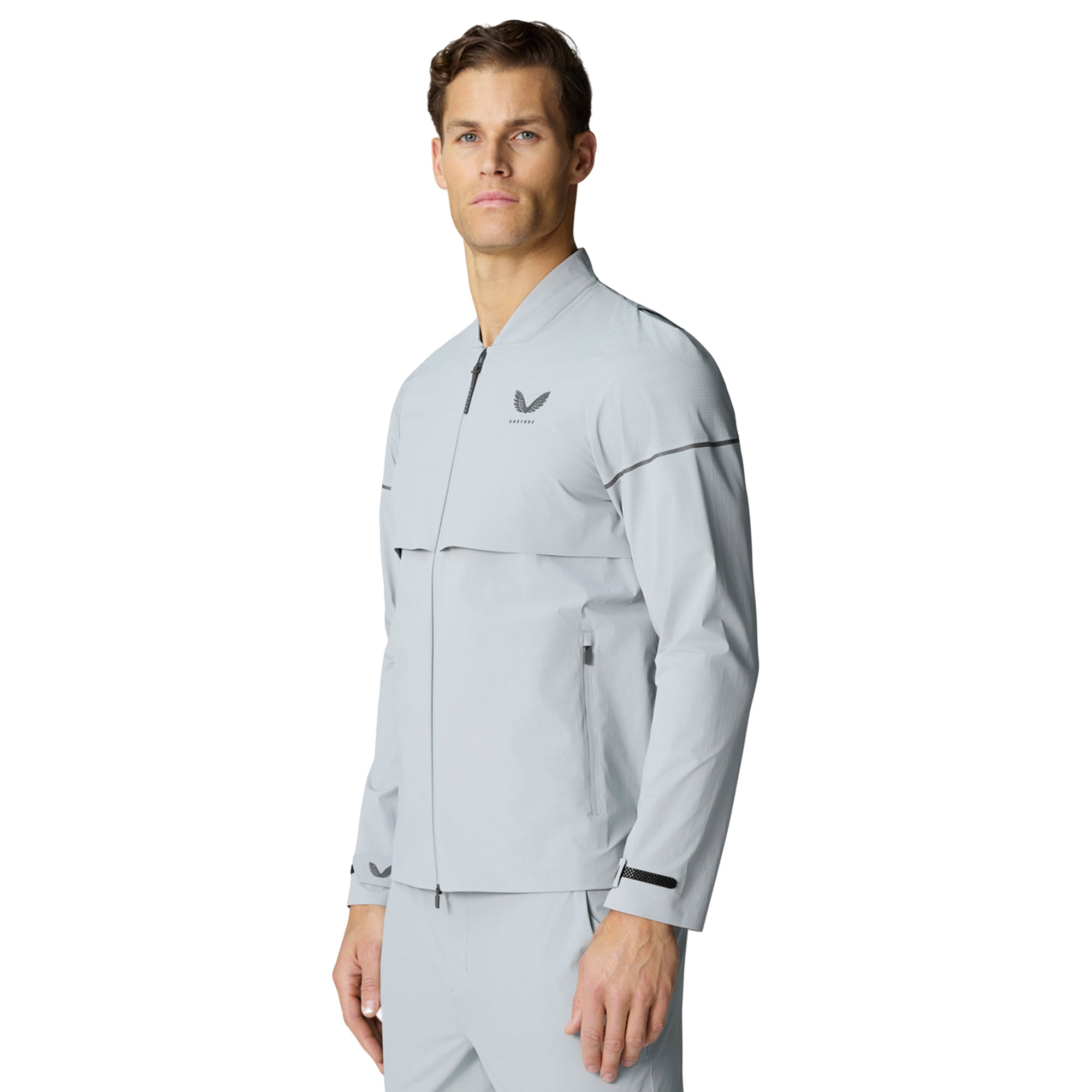Castore Golf Pinnacle Woven Jacket - Mid Grey/Gunmetal 128 - GME50989 ...