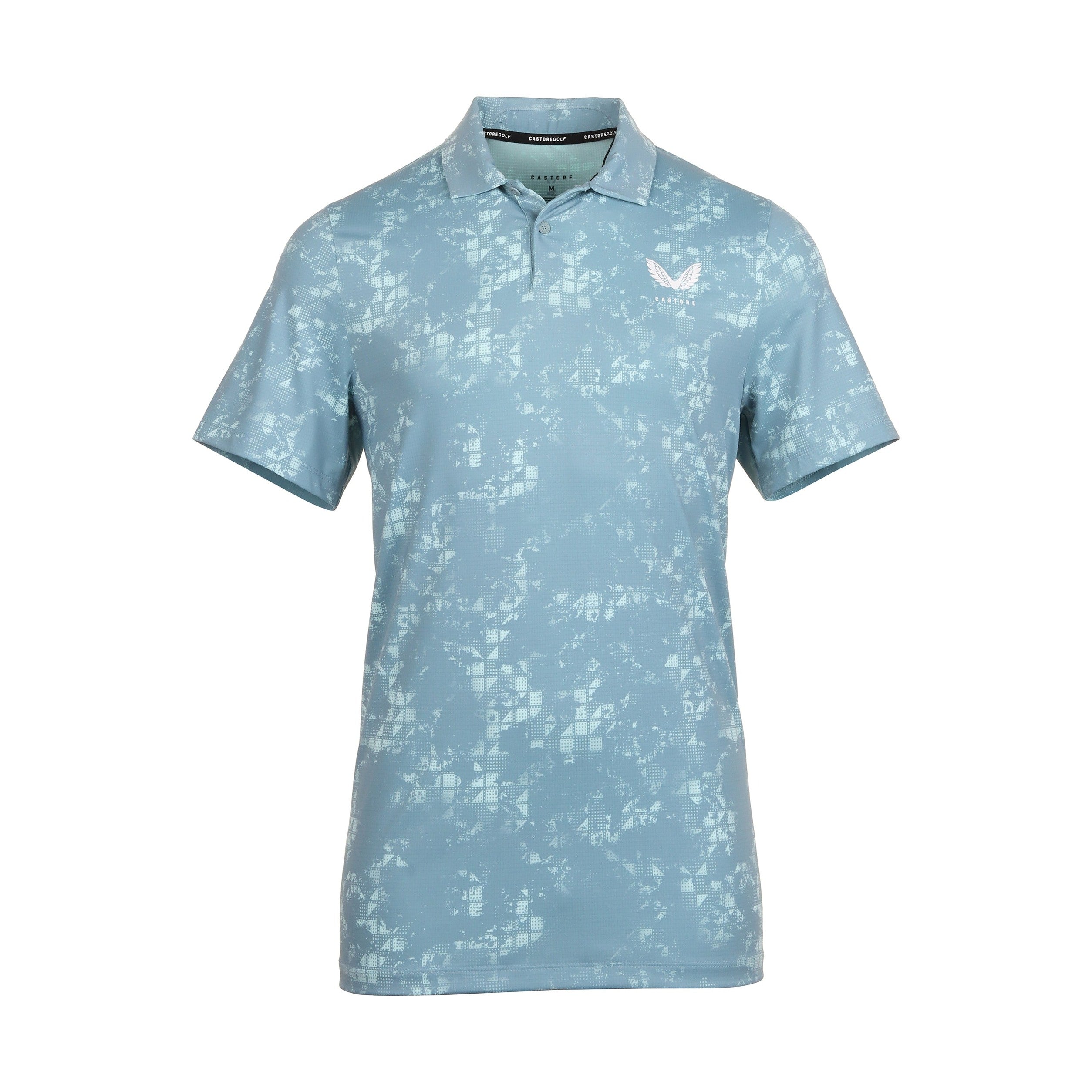 Castore Golf Printed Polo Shirt SS24 GMC30696 Stone Blue 218 ...