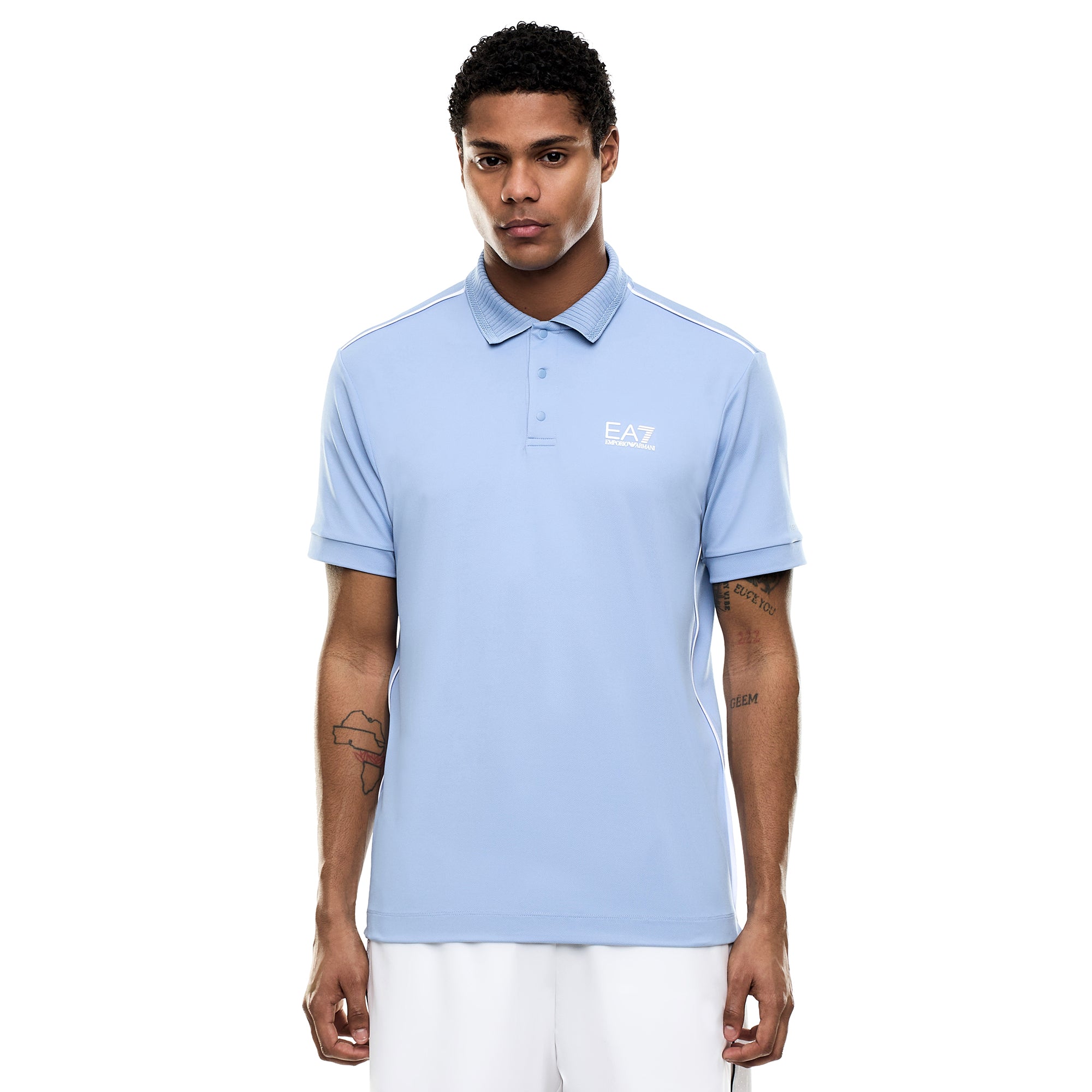 Emporio Armani EA7 Pro Polo Shirt - Bel Air Blue U9315 - 7M001524 ...