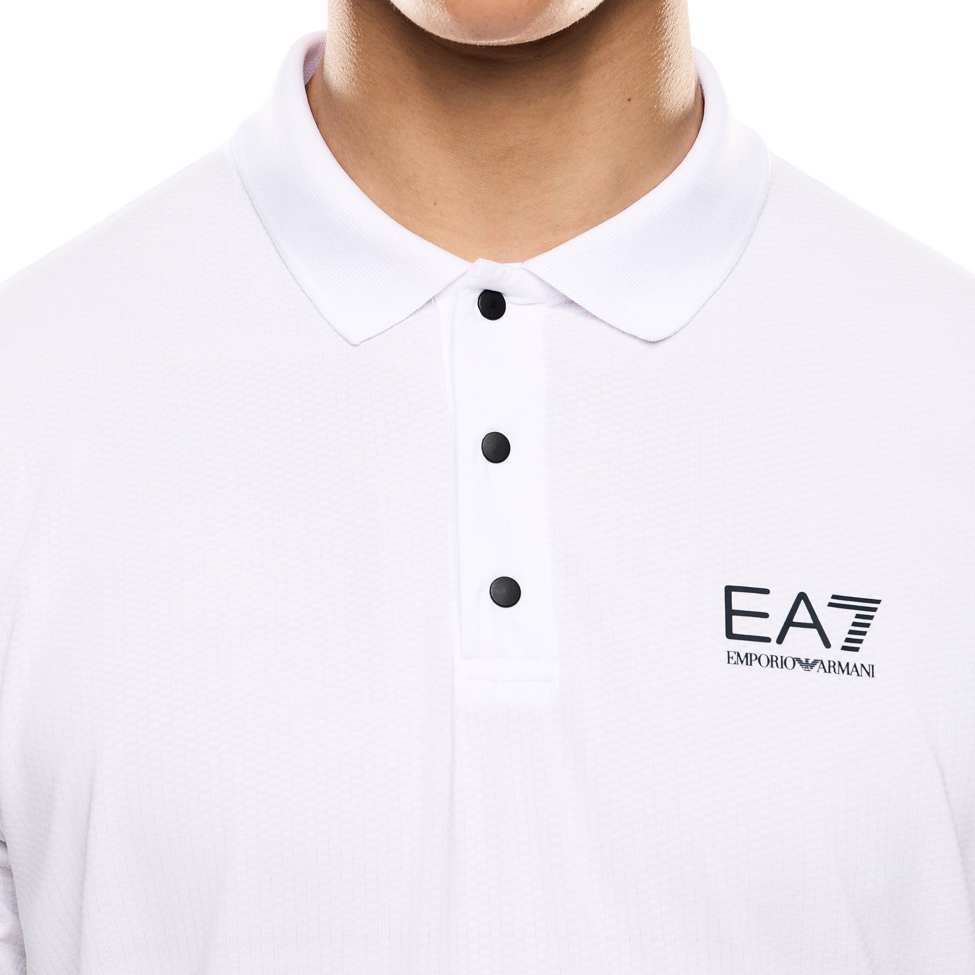 Emporio Armani EA7 Pro Two Tone Polo Shirt - White U0002 - AF13755 ...