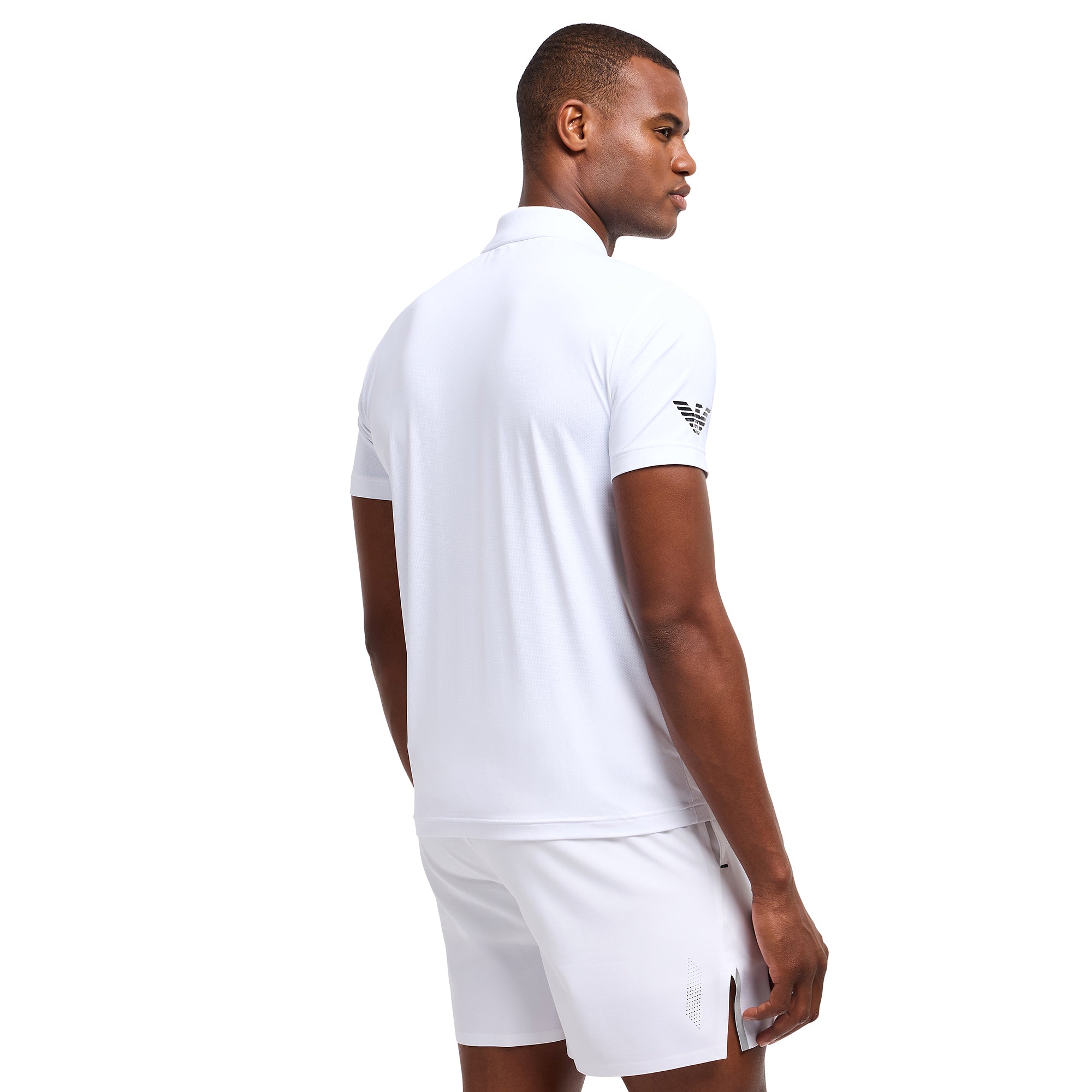 Emporio Armani EA7 Ventus7 Polo Shirt PJEMZ-8NPF23 White 1100 | Function18