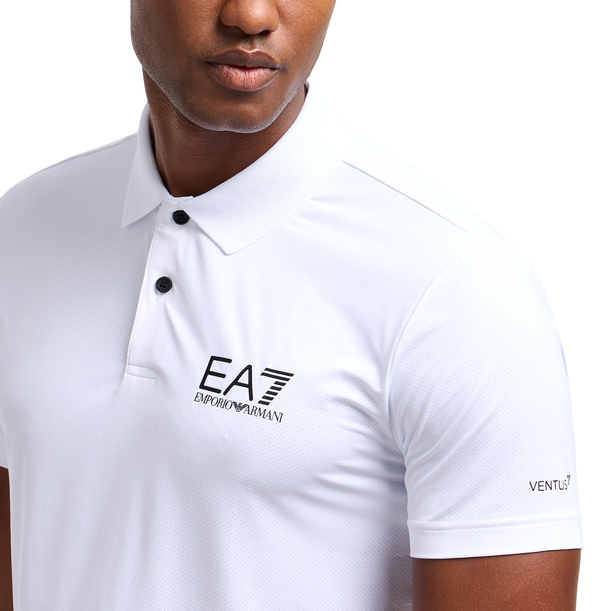 Emporio Armani EA7 Ventus7 Polo Shirt PJEMZ-8NPF23 White 1100 | Function18