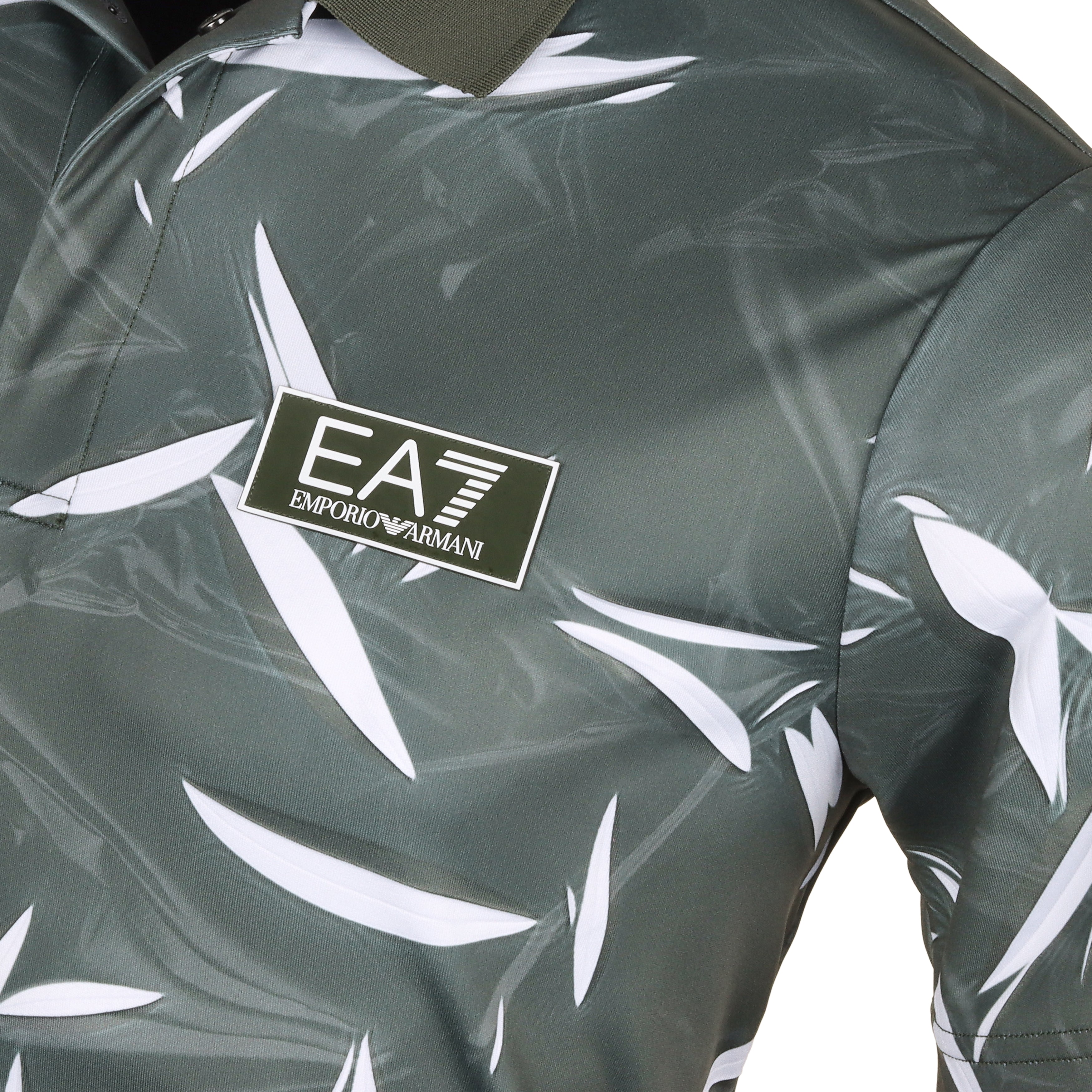 Emporio Armani EA7 Ventus7 Pro Graphic Polo Shirt - Fancy Green 2814 ...