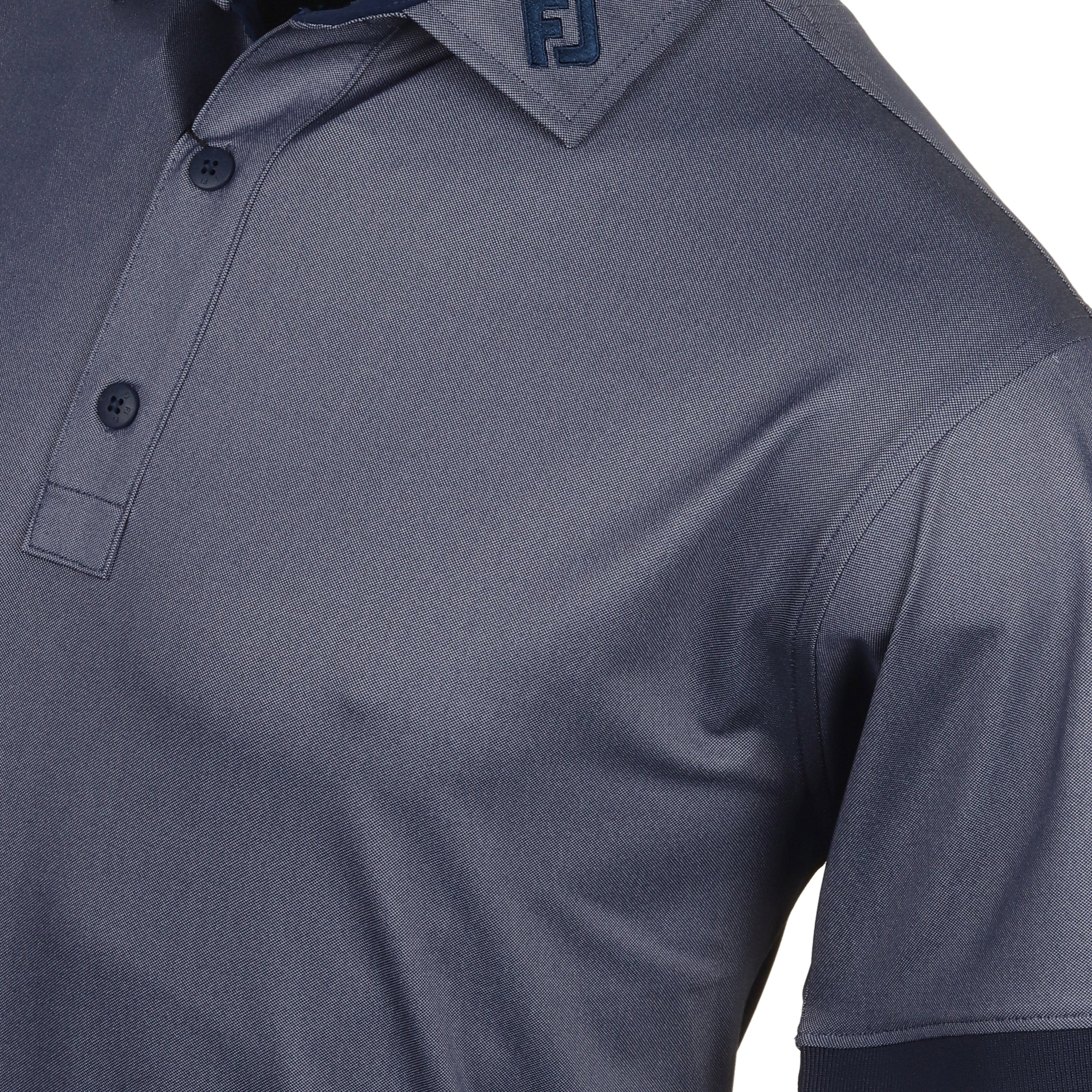 FootJoy Banded Birdseye Pique Golf Shirt - Navy - 31932 - Function18
