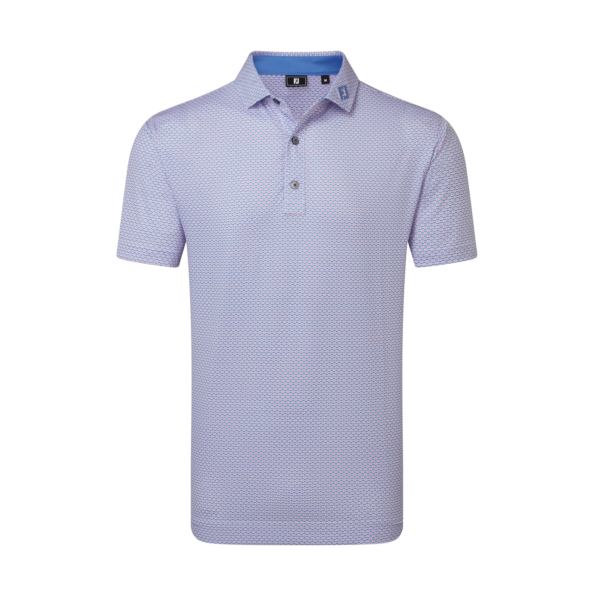 FootJoy FJ Nautical Flag Print Lisle Shirt - Pink Pop/Vivid Violet ...