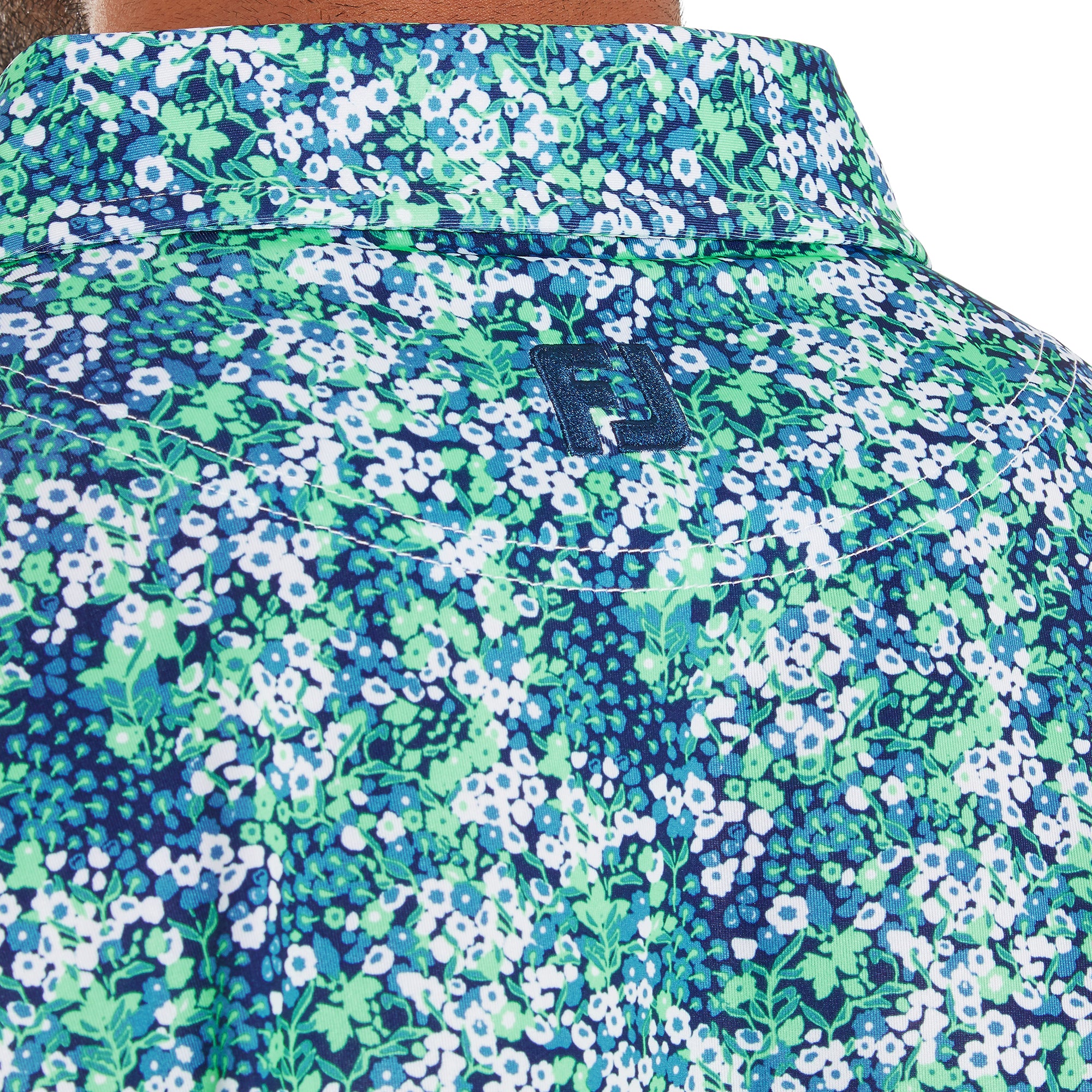 FootJoy Garden Print Lisle Golf Shirt - Navy - 37795 - Function18 ...