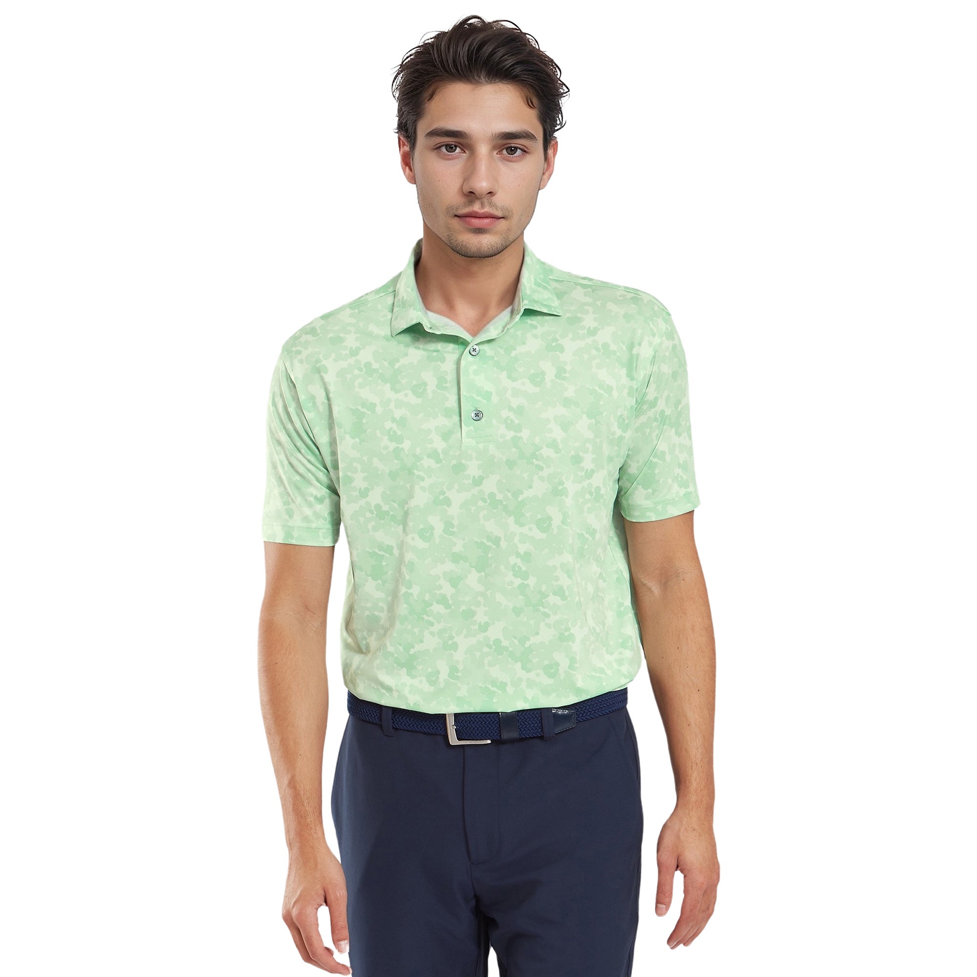 FootJoy Pop Camo Lisle Golf Shirt - Pistachio - 34061 - Function18 ...