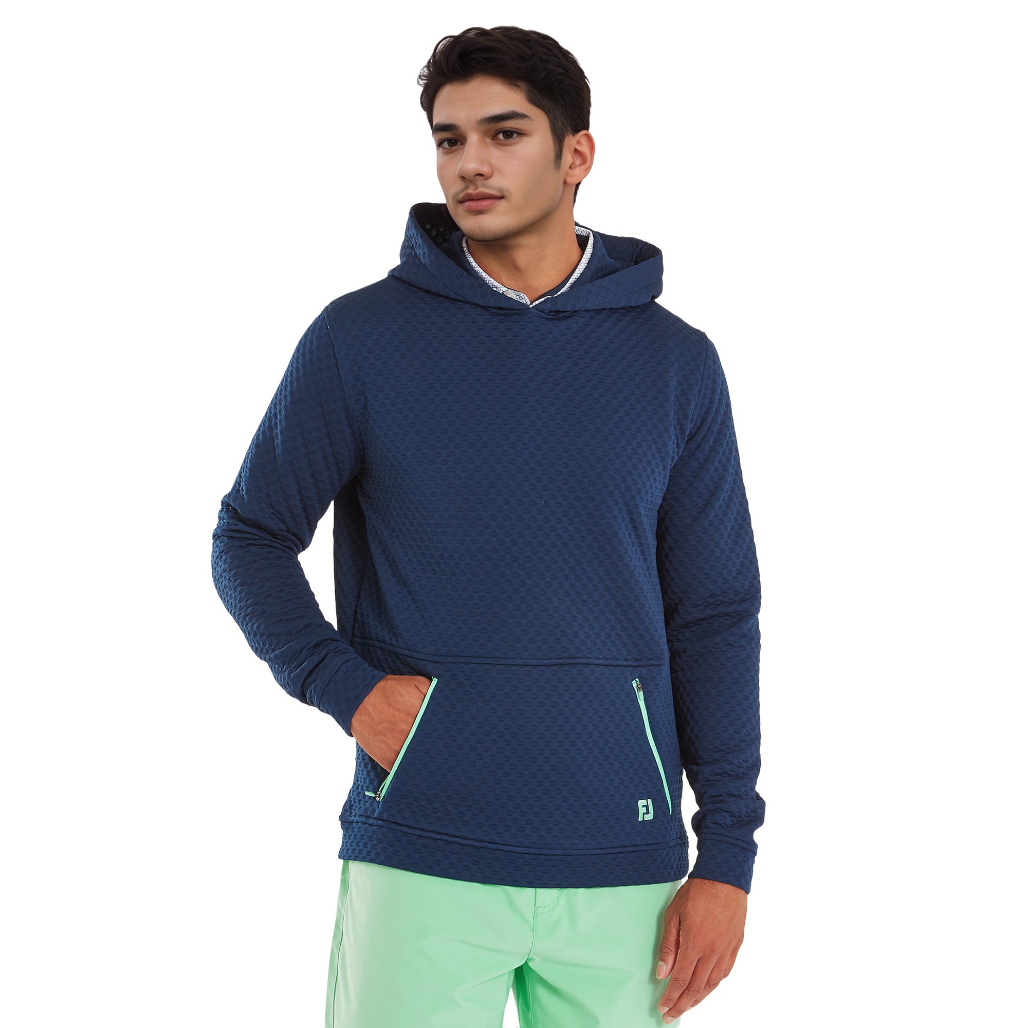 FootJoy Textured Knit Hoodie - Navy - 37805 - Function18 | Restrictedgs