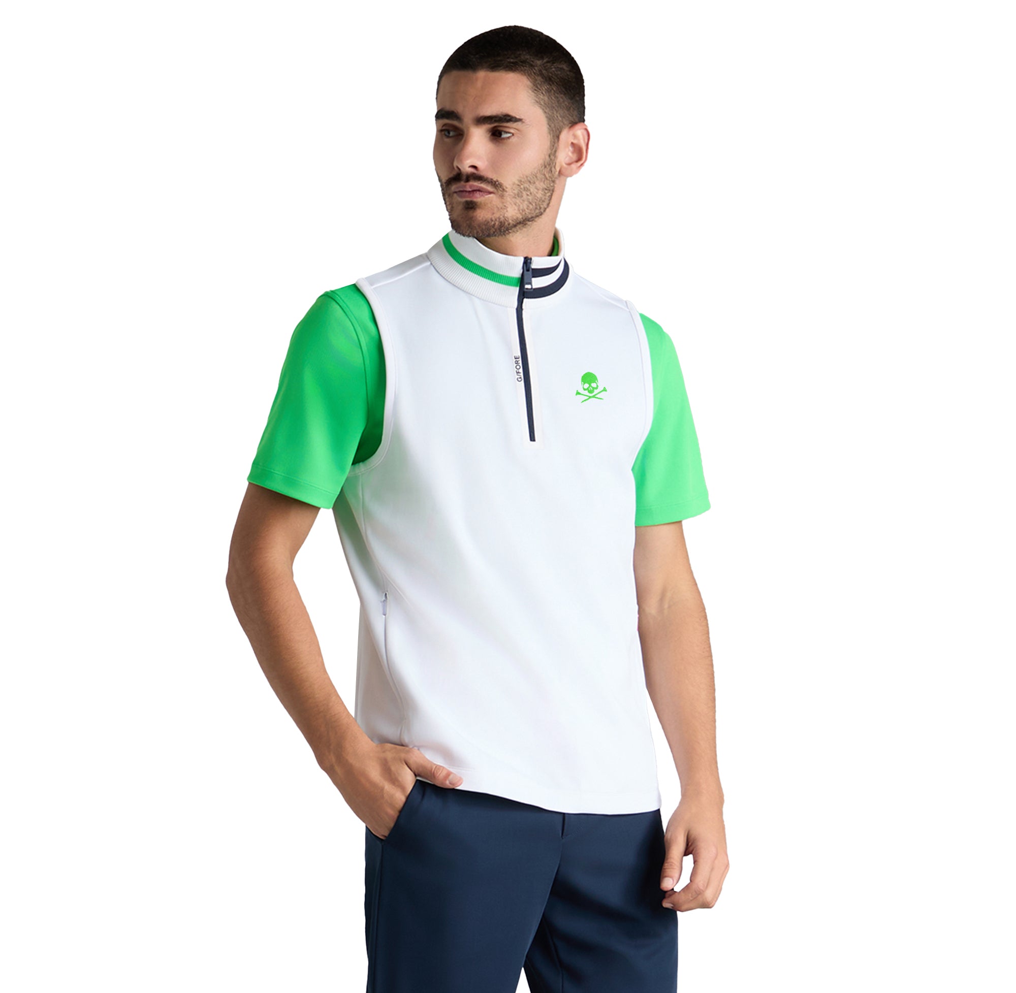 G/FORE Double Knit Pique Vest - Snow - GMM000031-SNO-LC - Function18