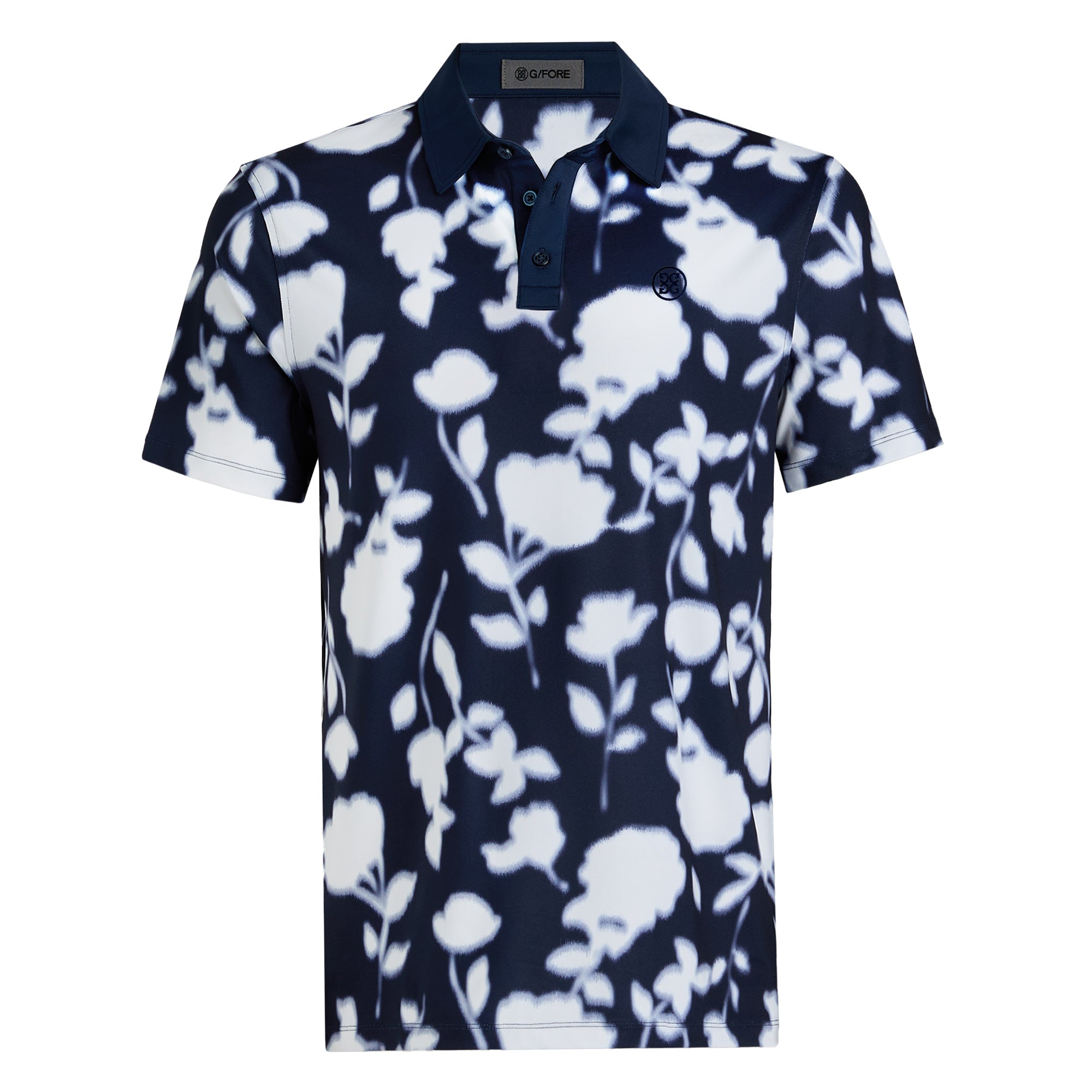 G/FORE Blur Floral Tech Jersey Polo Shirt - Twilight - GMP000080-TWLT ...