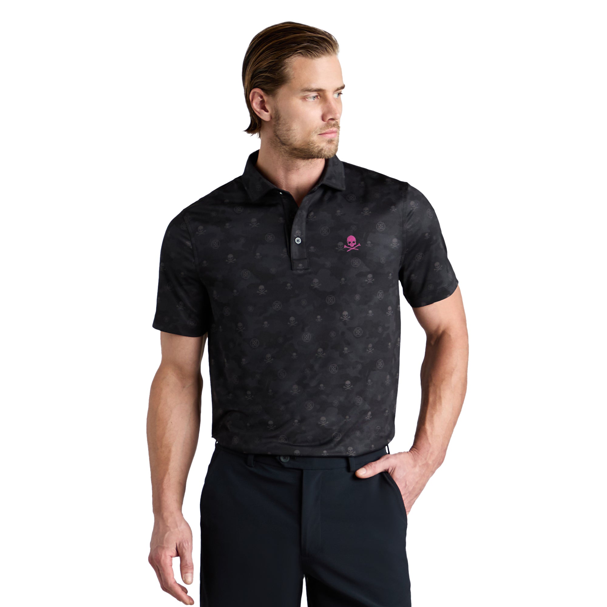 G/FORE Icon Camo Tech Jersey Polo - Onyx - GMP000100-ONYX-LC ...