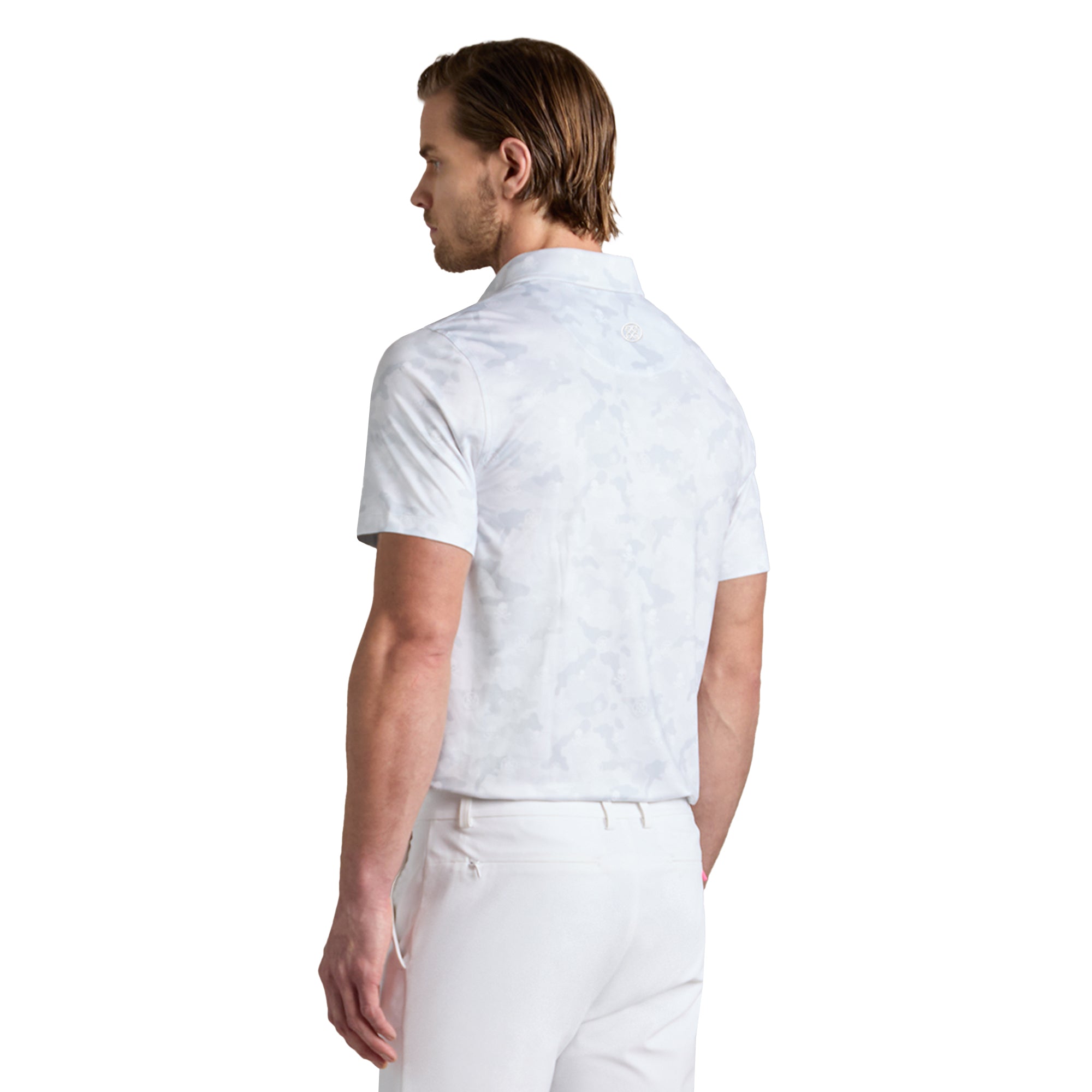 G/FORE Icon Camo Tech Jersey Polo - Snow - GMP000100-SNO-LC - Function18