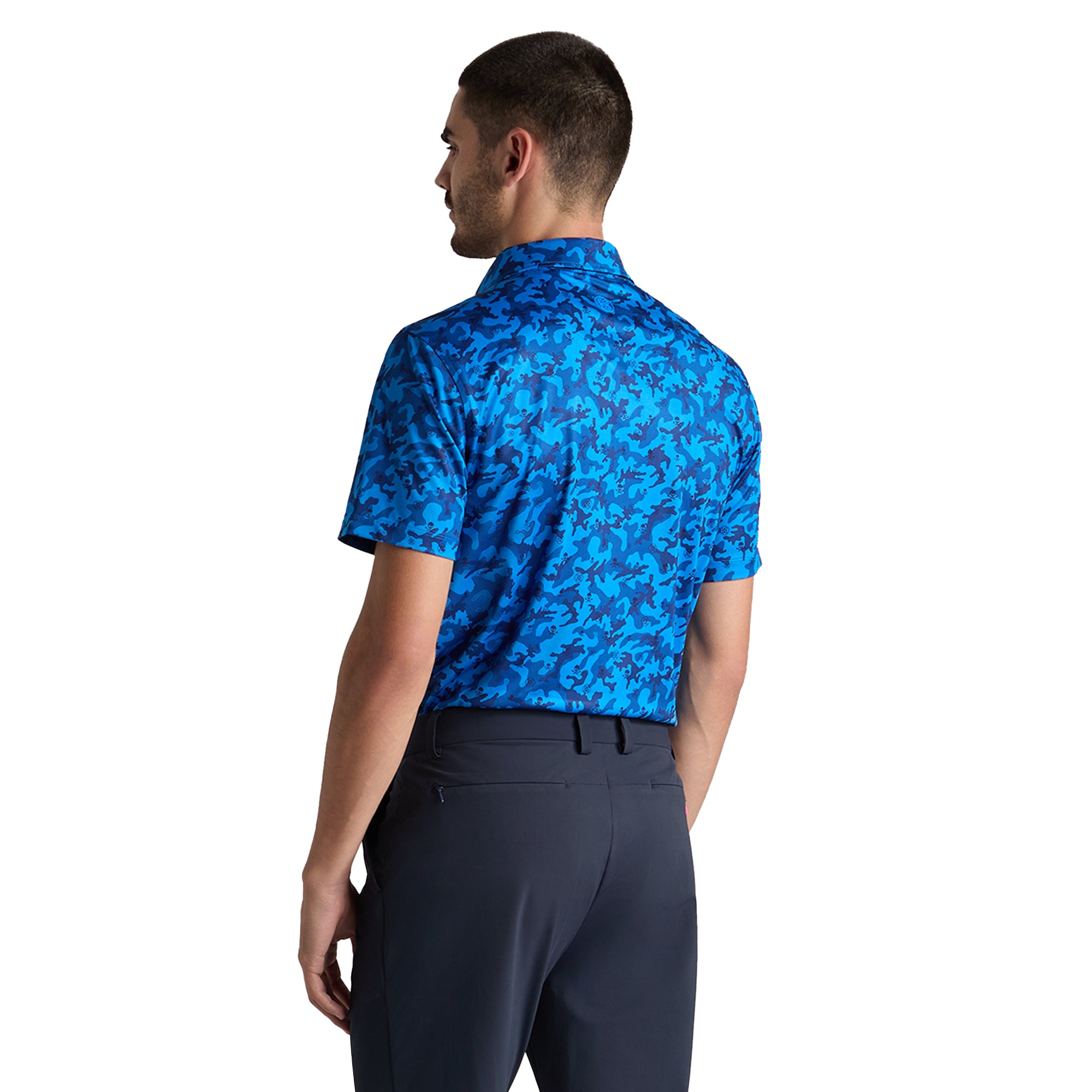 G/FORE Mapped Icon Camo Tech Jersey Polo - Lisbon/Snow - GMP000001-LISB ...