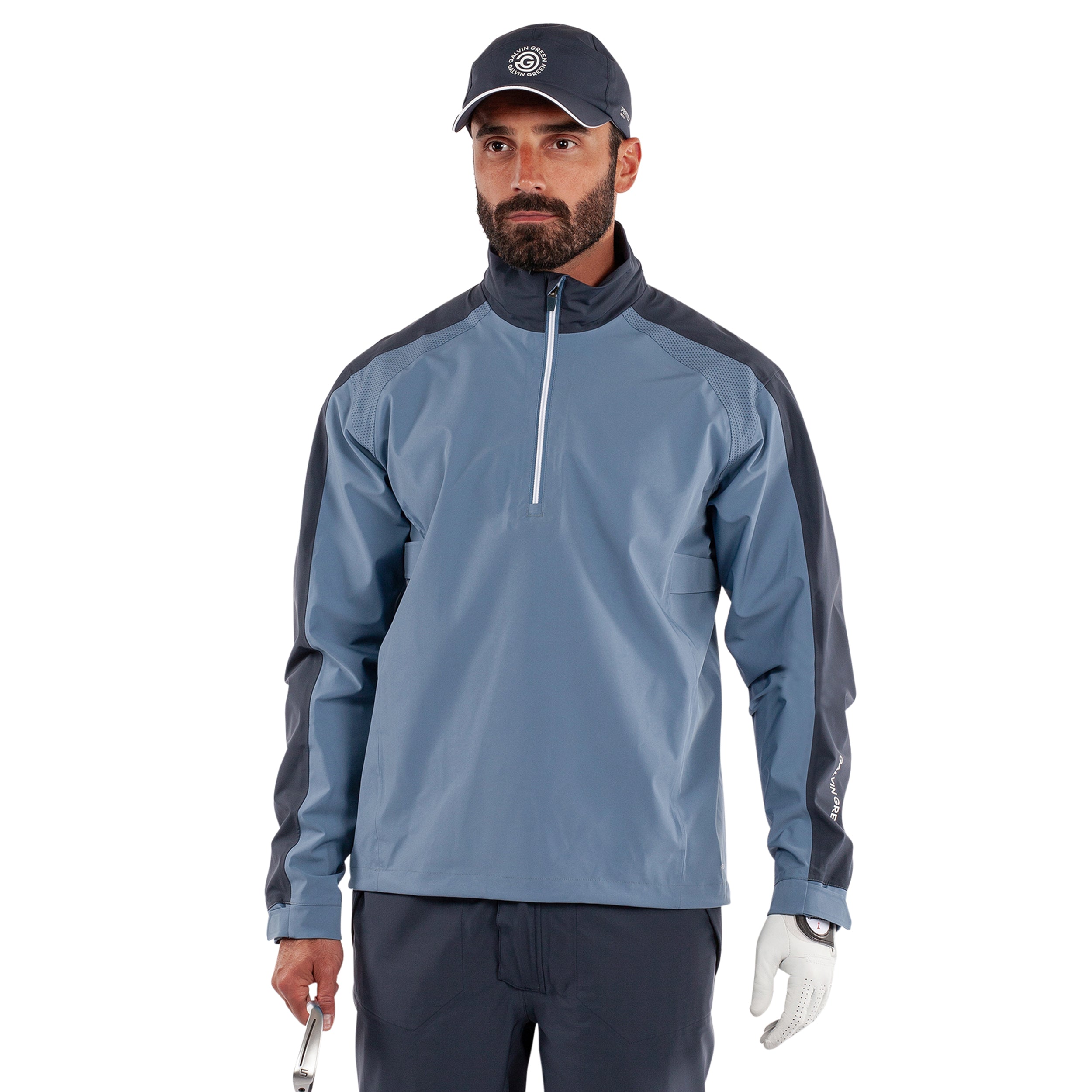 Galvin Green Adam Pertex Waterproof Golf Jacket - Moonlight Blue/Navy ...