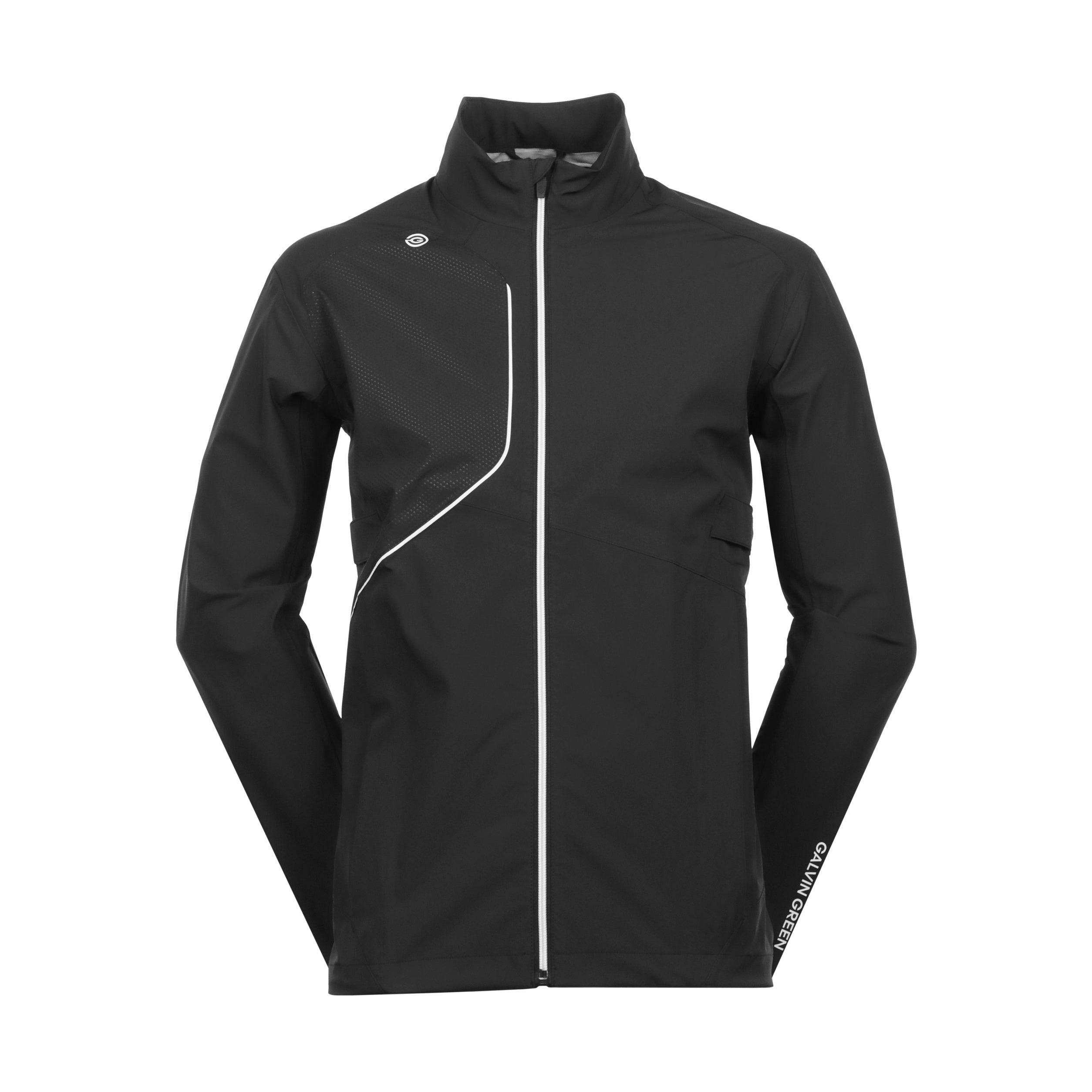 Galvin Green Ames Pertex Waterproof Golf Jacket - Black/White 9020 ...