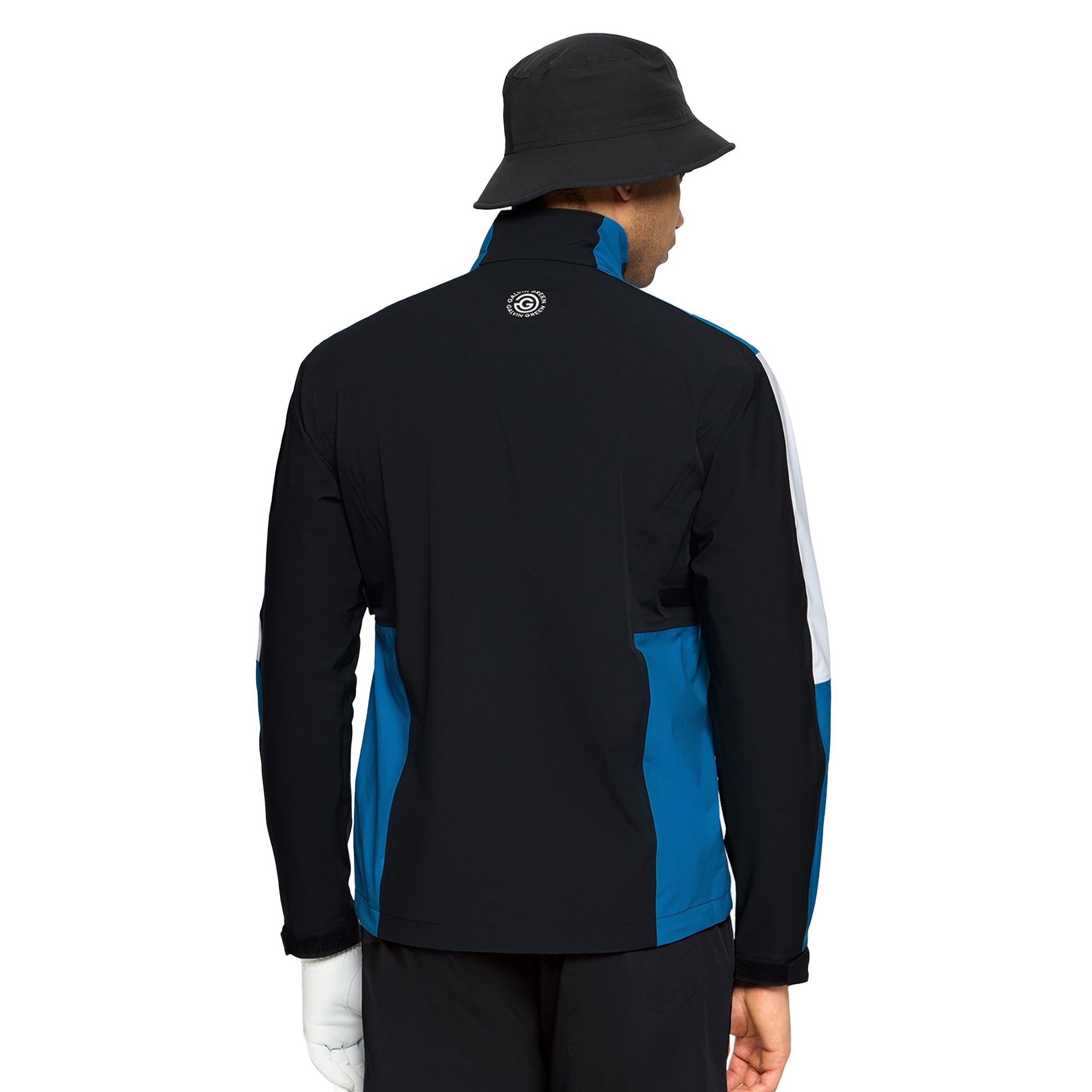 Galvin Green Arlo Pertex Waterproof Golf Jacket - Black/Royal Blue 8756 ...