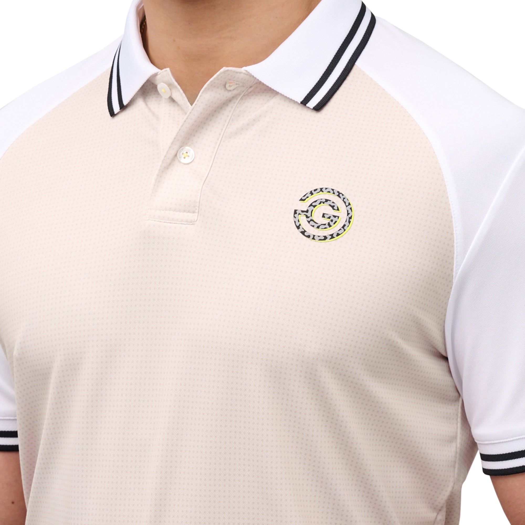 Galvin Green Concept Myles Ventil8+ Golf Shirt - Sand/White 8746 ...