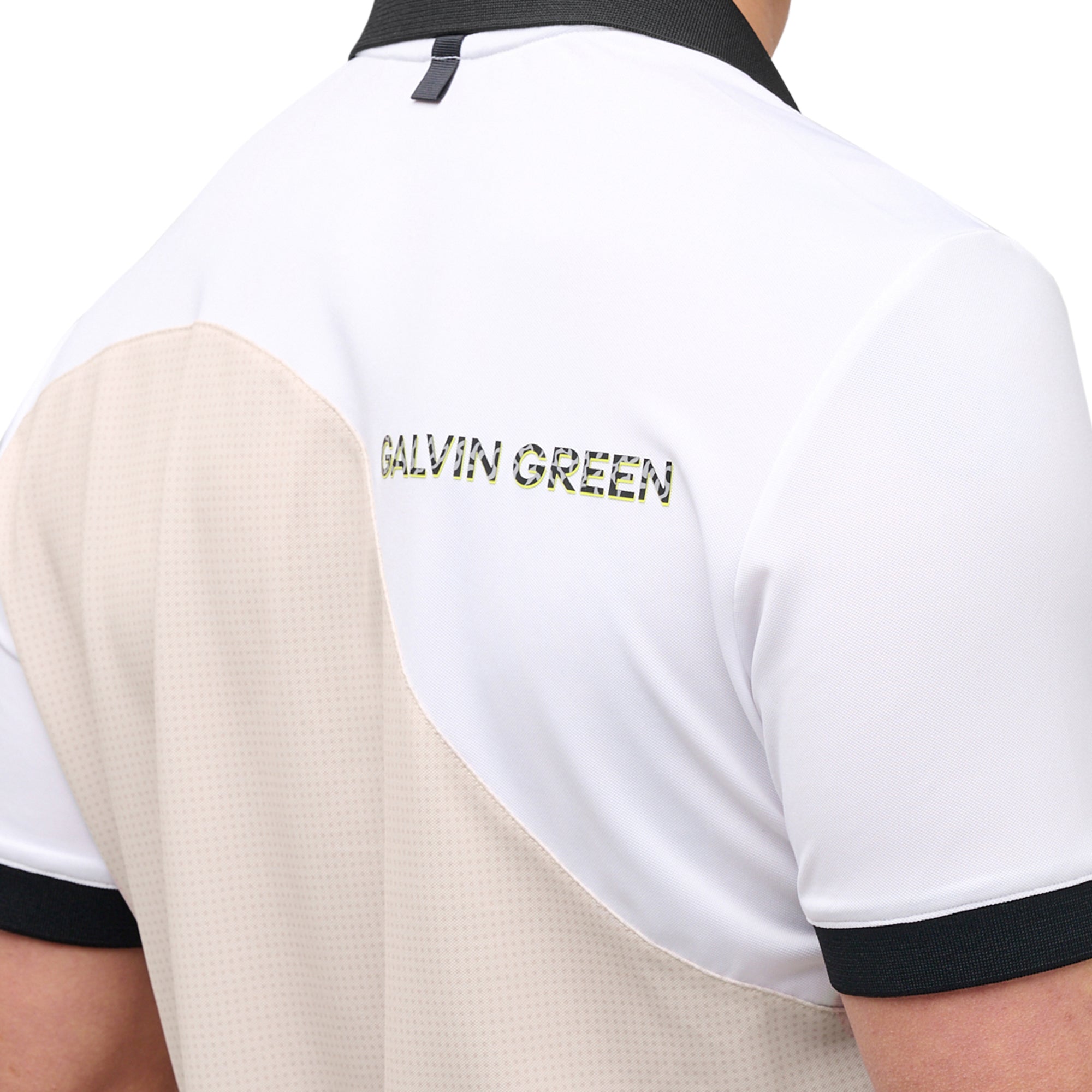 Galvin Green Concept Myron Ventil8+ Golf Shirt - Sand/White 8746 ...