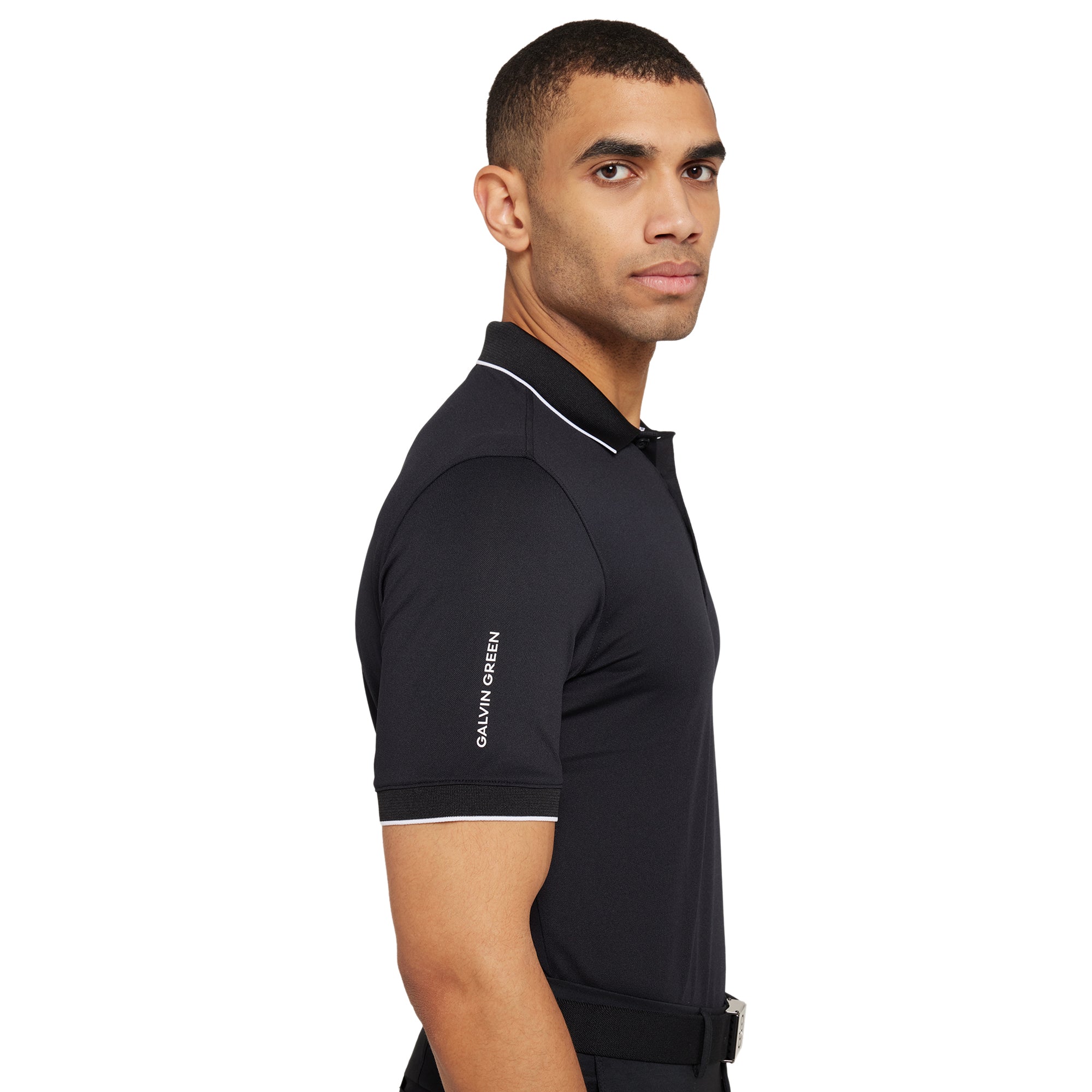Galvin Green Marty Tour Ventil8+ Golf Shirt - Black 9403 - Function18