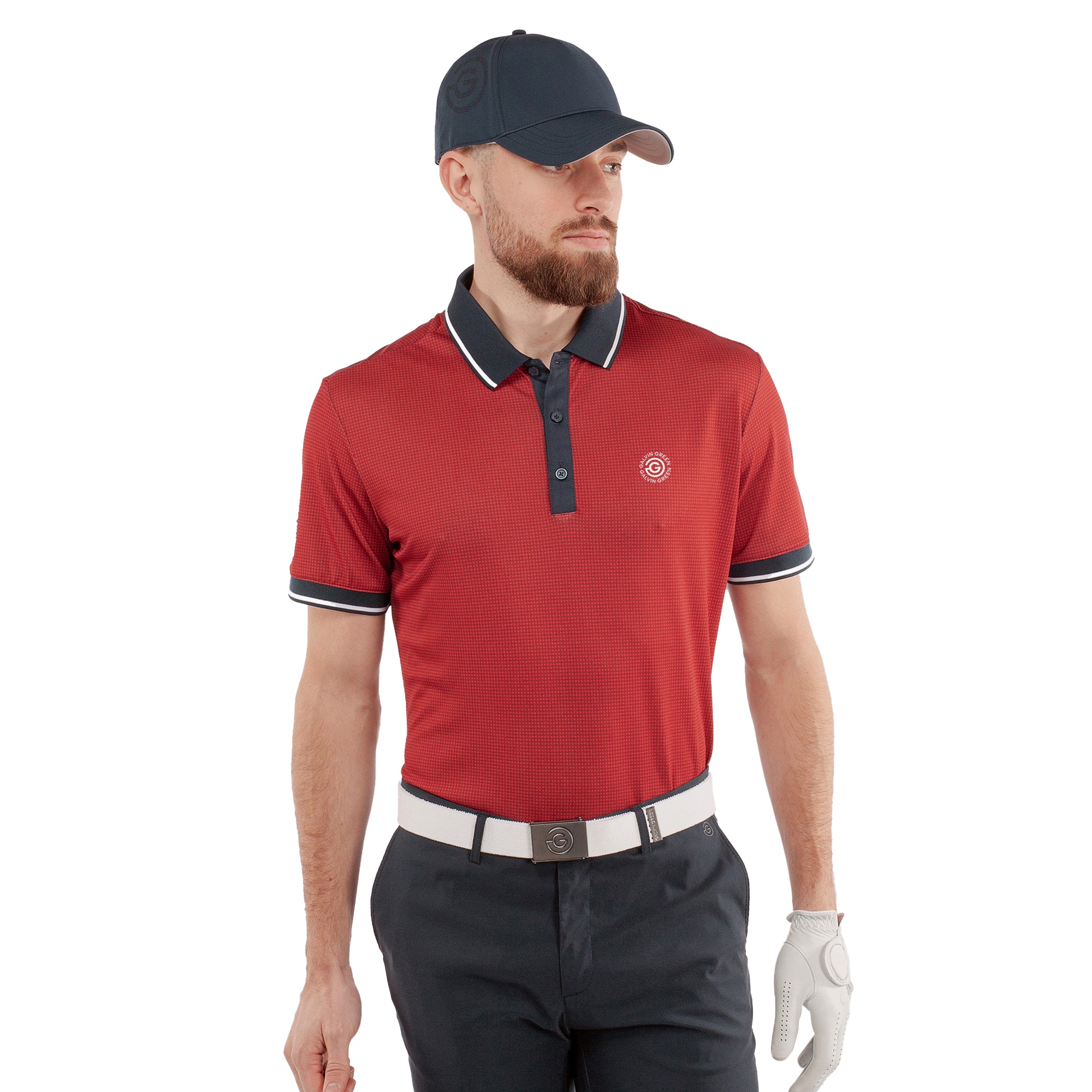Galvin Green Miller Ventil8+ Golf Shirt - Red/Navy 8875 - Miller-8875 ...