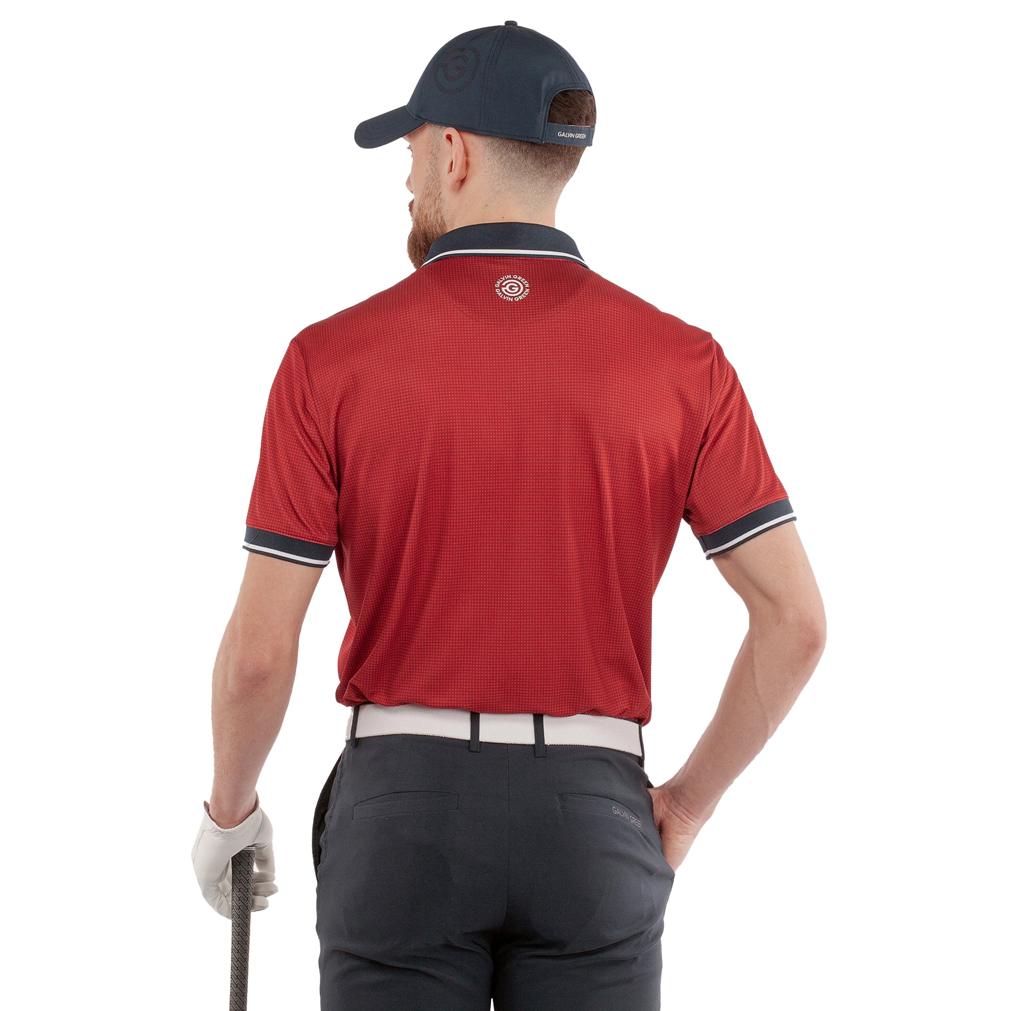 Galvin Green Miller Ventil8+ Golf Shirt - Red/Navy 8875 - Miller-8875 ...