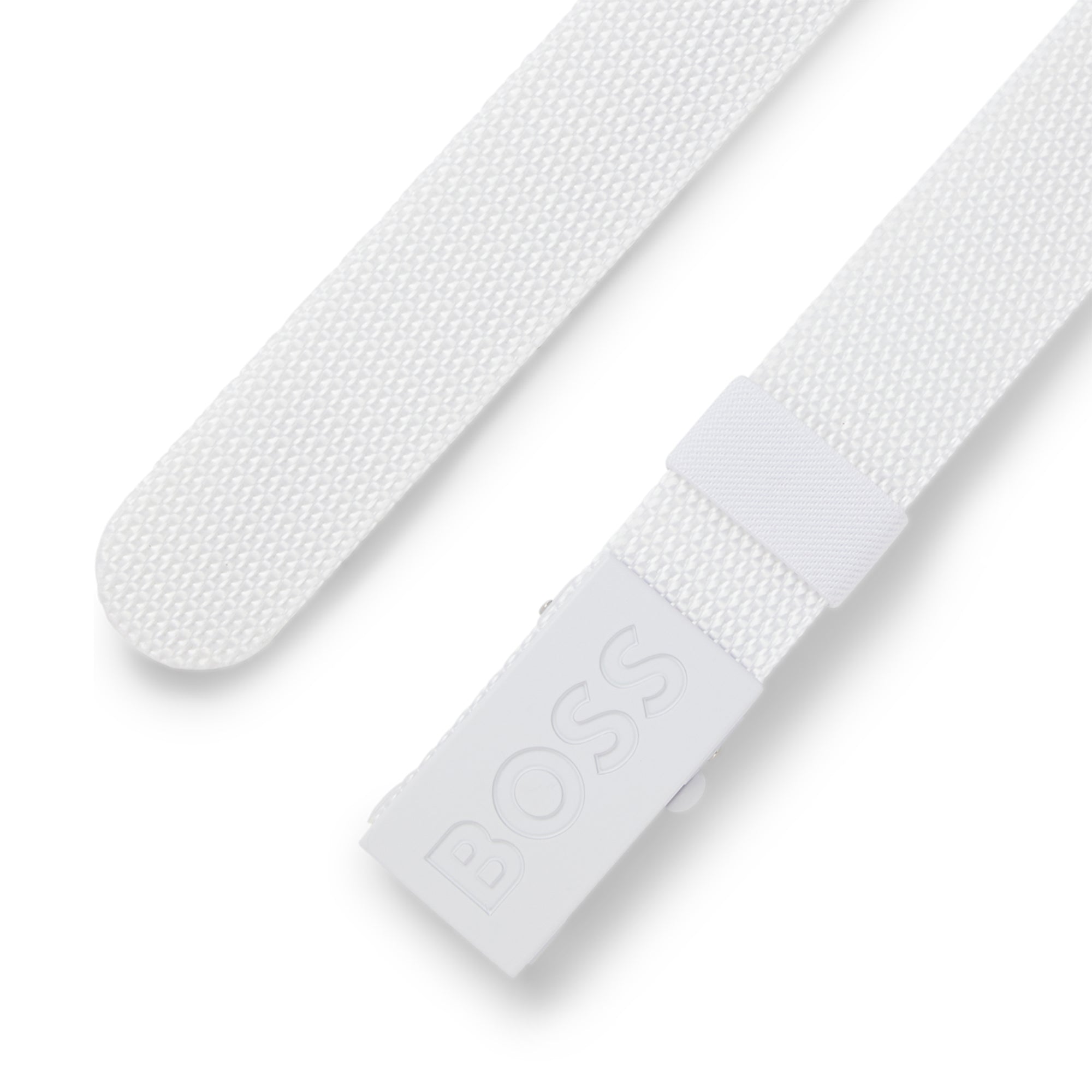 BOSS Bosper-Tape Golf Belt - White 100 - 50548405-100 - Function18