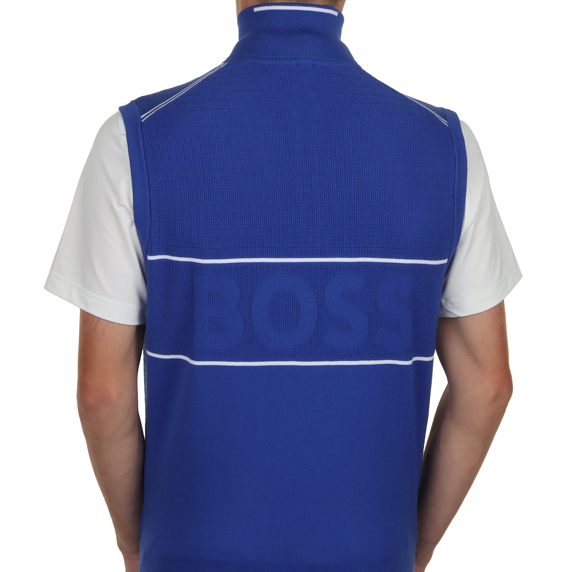 BOSS K_Birdie 1/4 Zip Vest WI25 - Dazzling Blue 422 - 50541954-422 ...