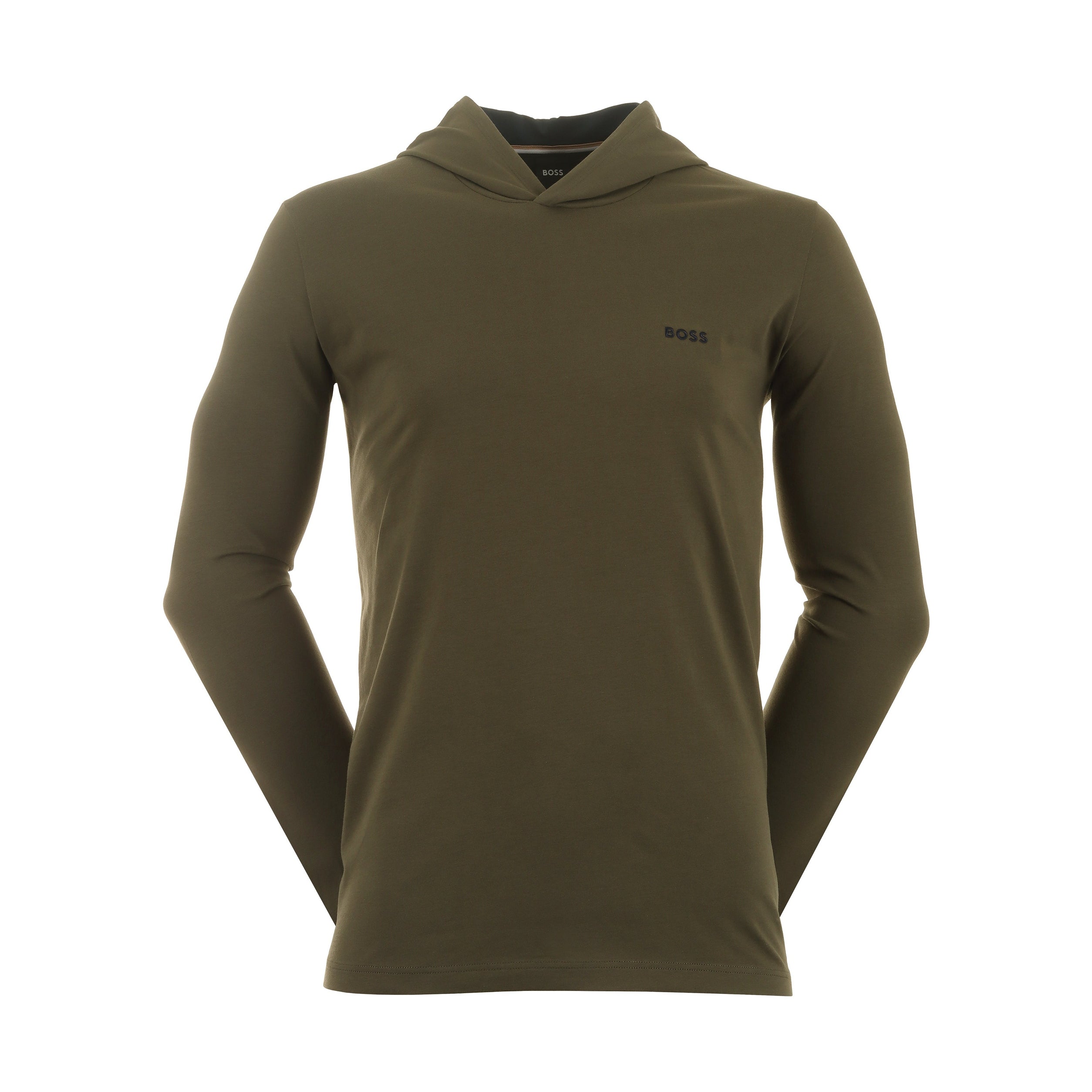 BOSS Mix & Match LS Hooded Tee Shirt 50515306 Dark Green 307 | Function18