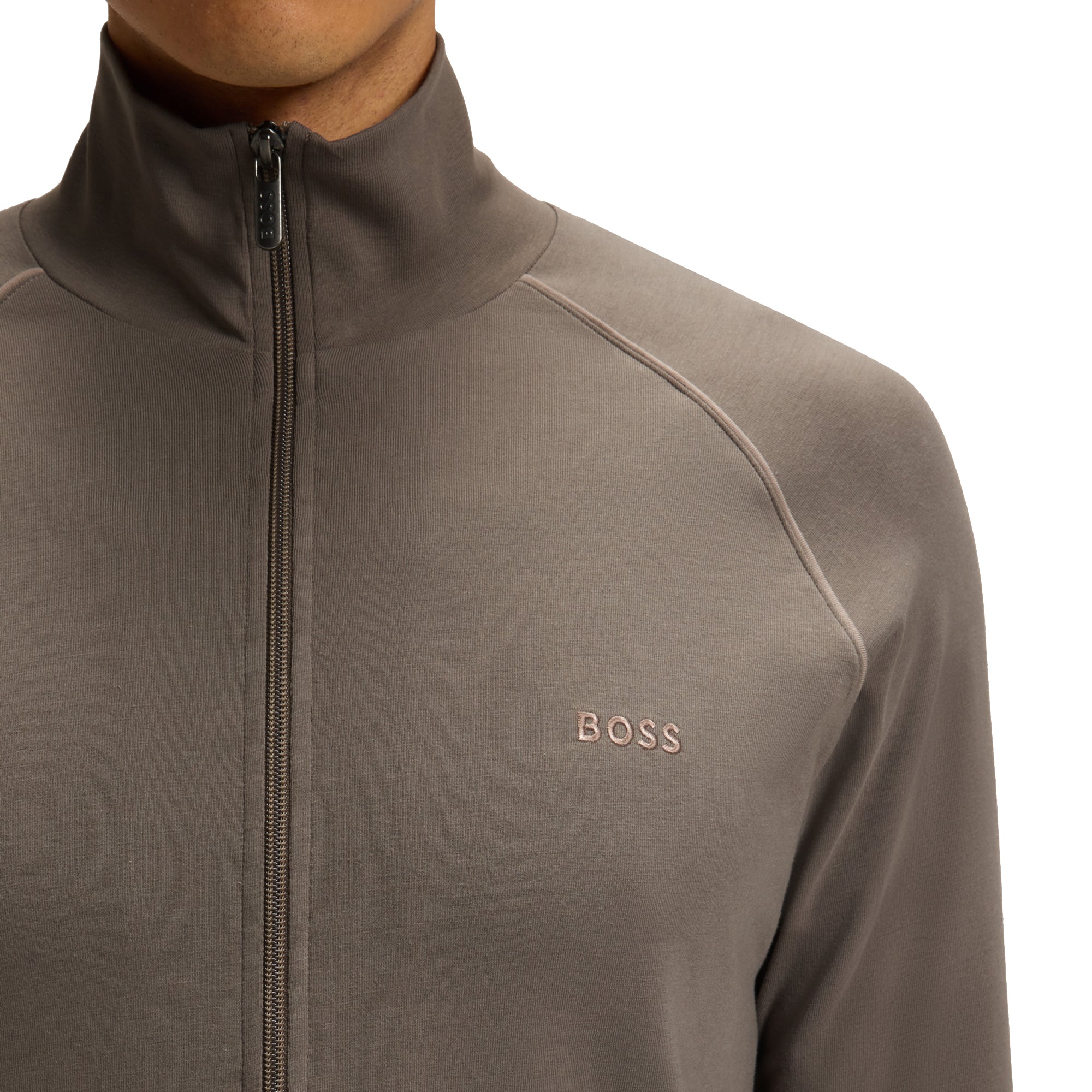 BOSS Mix&Match Full Zip Jacket FA25 - Medium Brown 210 - 50515307-210 ...