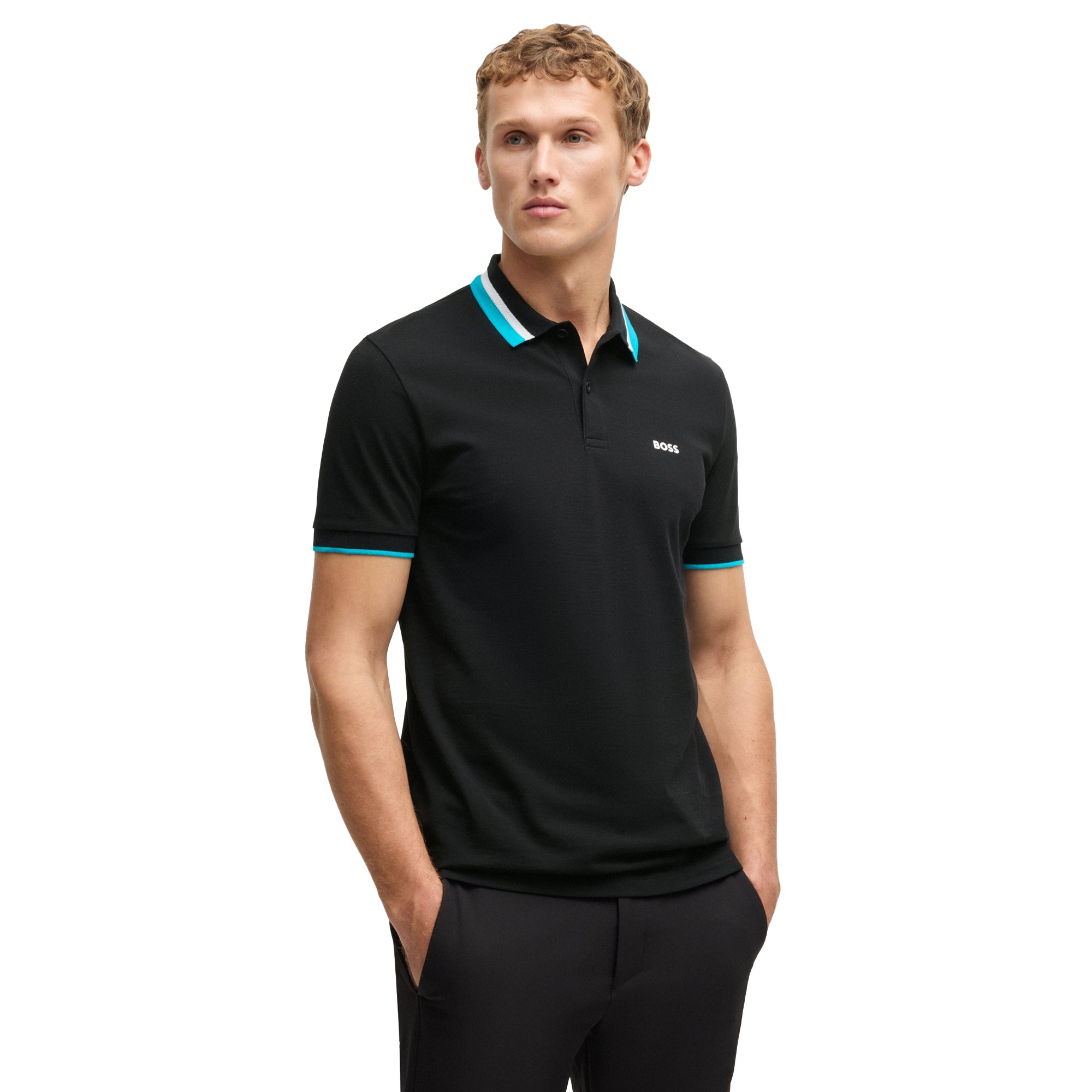 BOSS Paddy AP Heritage Polo Shirt SU25 - Black 001 - 50538101-001 ...