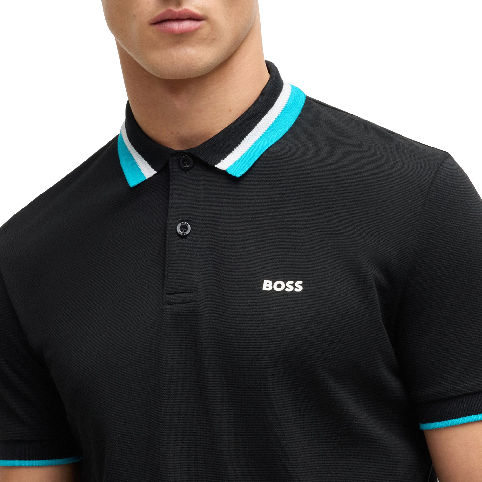BOSS Paddy AP Heritage Polo Shirt SU25 - Black 001 - 50538101-001 ...